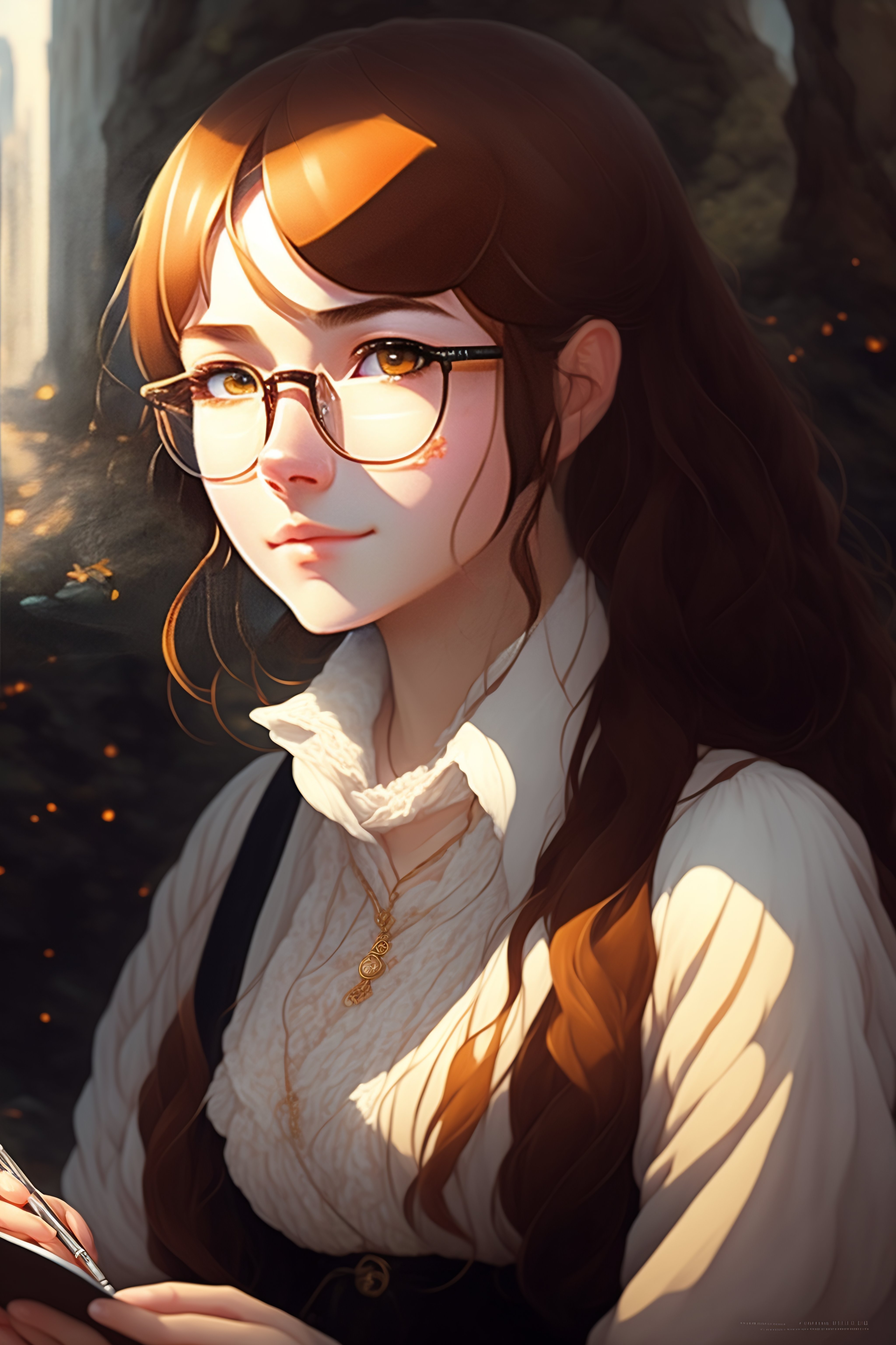 Lexica - (((((freckles))))) freckled cheeks freckled wearing spectacles ...