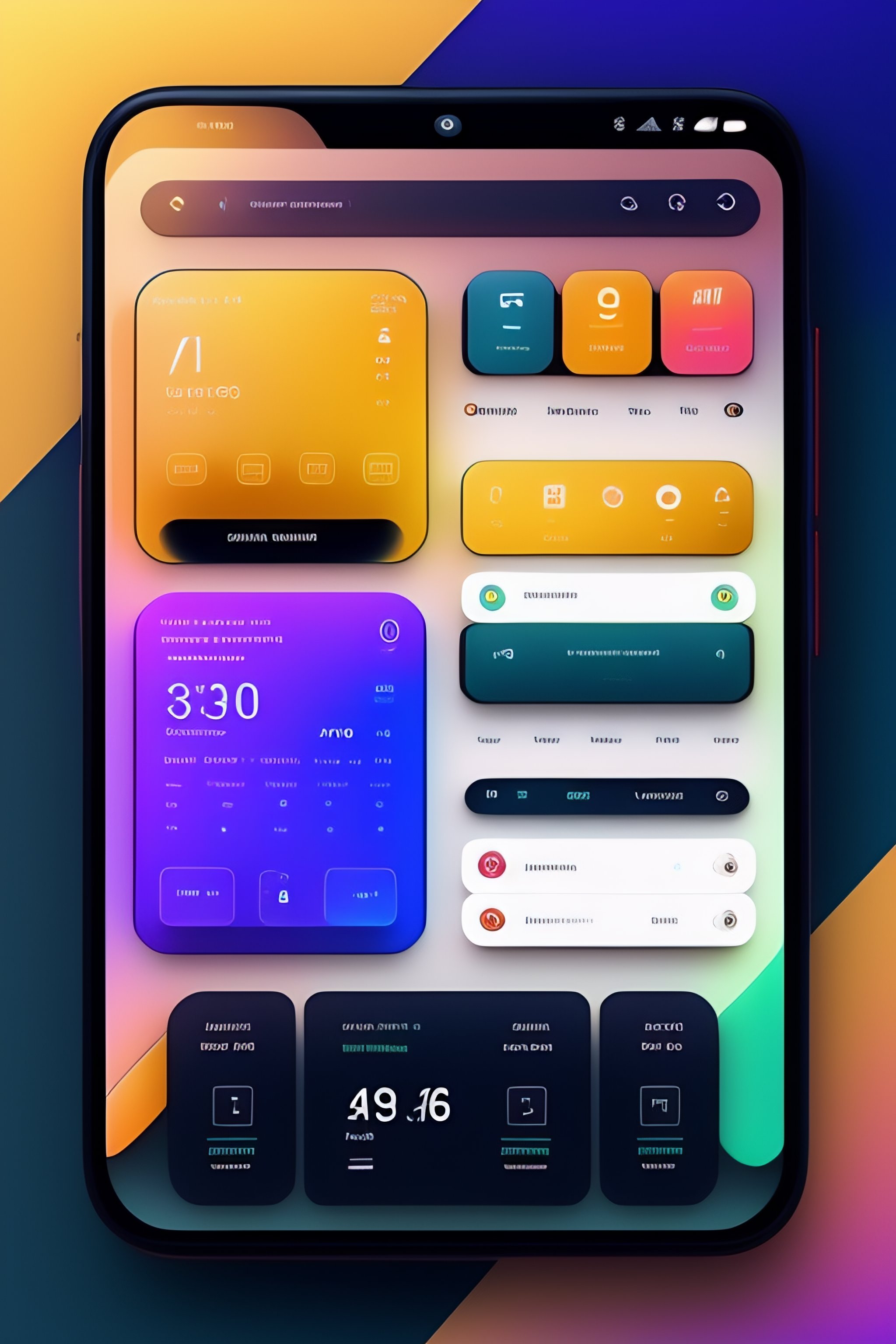Lexica - Car UI UX interface design dimensional elements