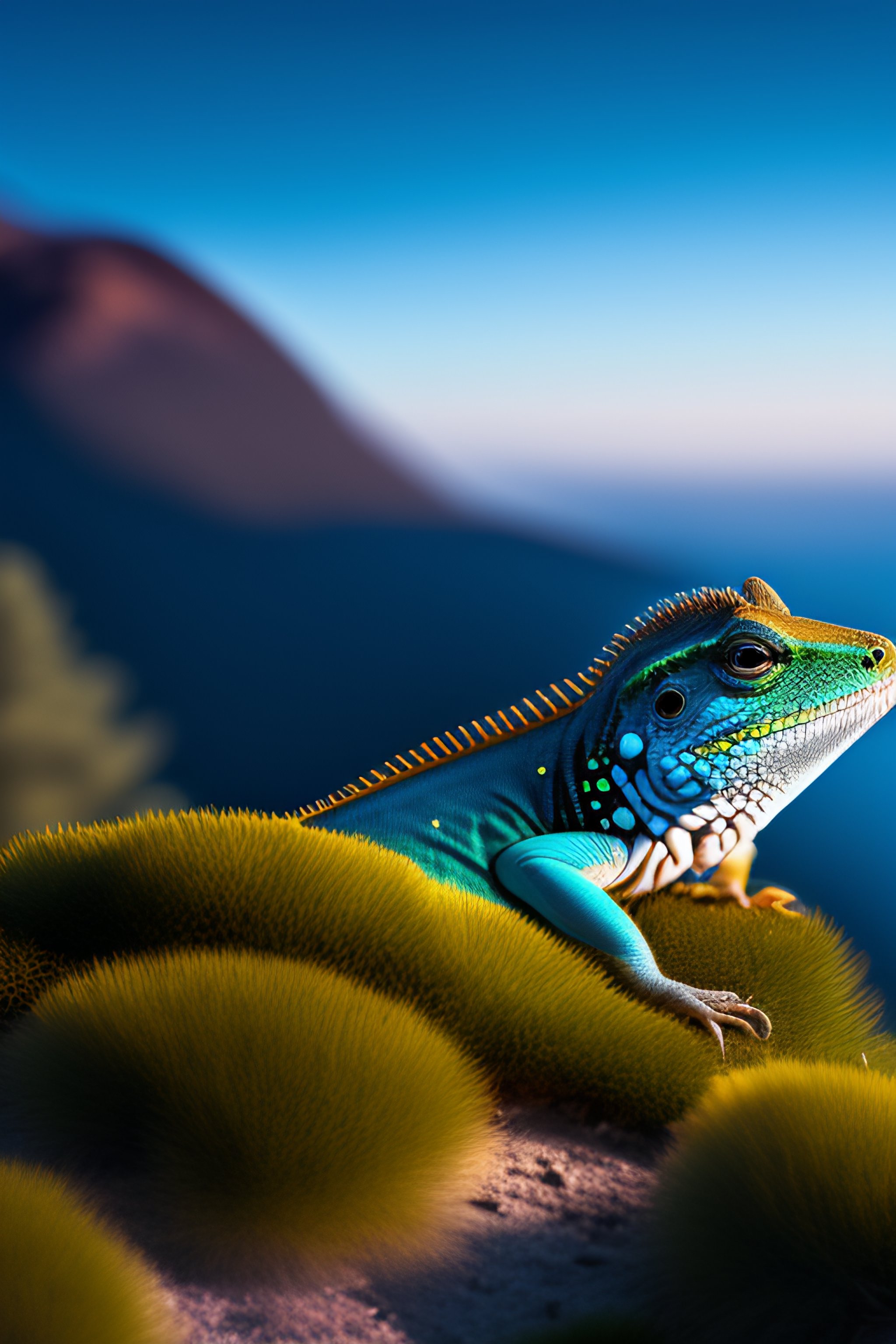 Lexica - Lizard blue bird