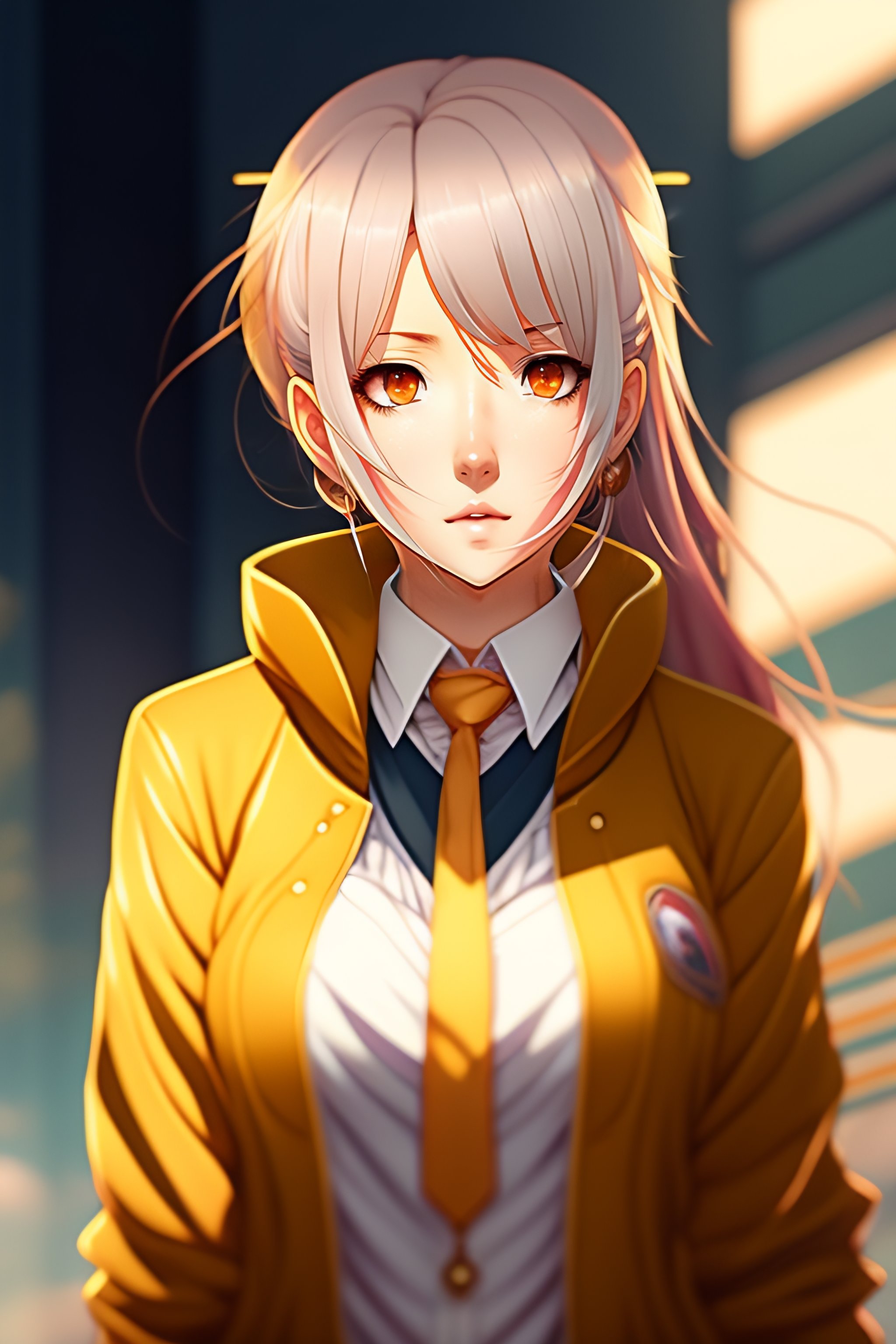 Lexica - Anime girl, seinen, yellow hair, smart, magic, adult, Krenz ...