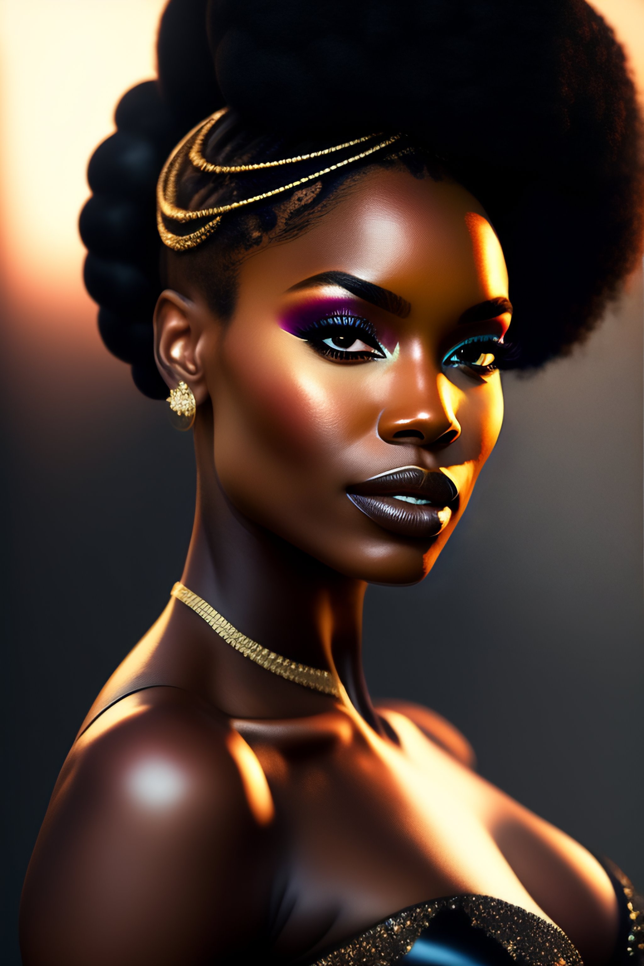 Lexica A Black Goddess Like The Morning Dew