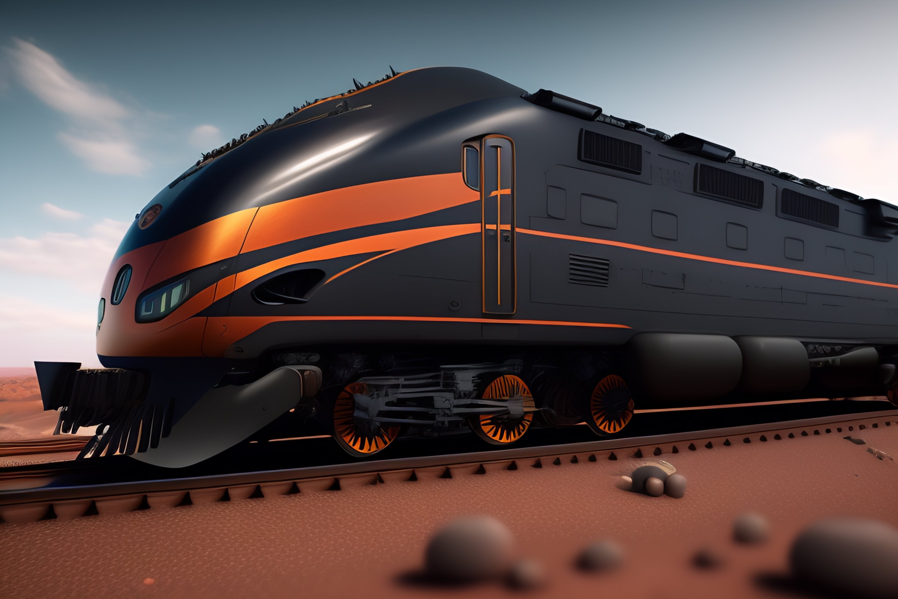 Lexica - Hyperdetailed cinematic portrait of an evil train mixed with a ...