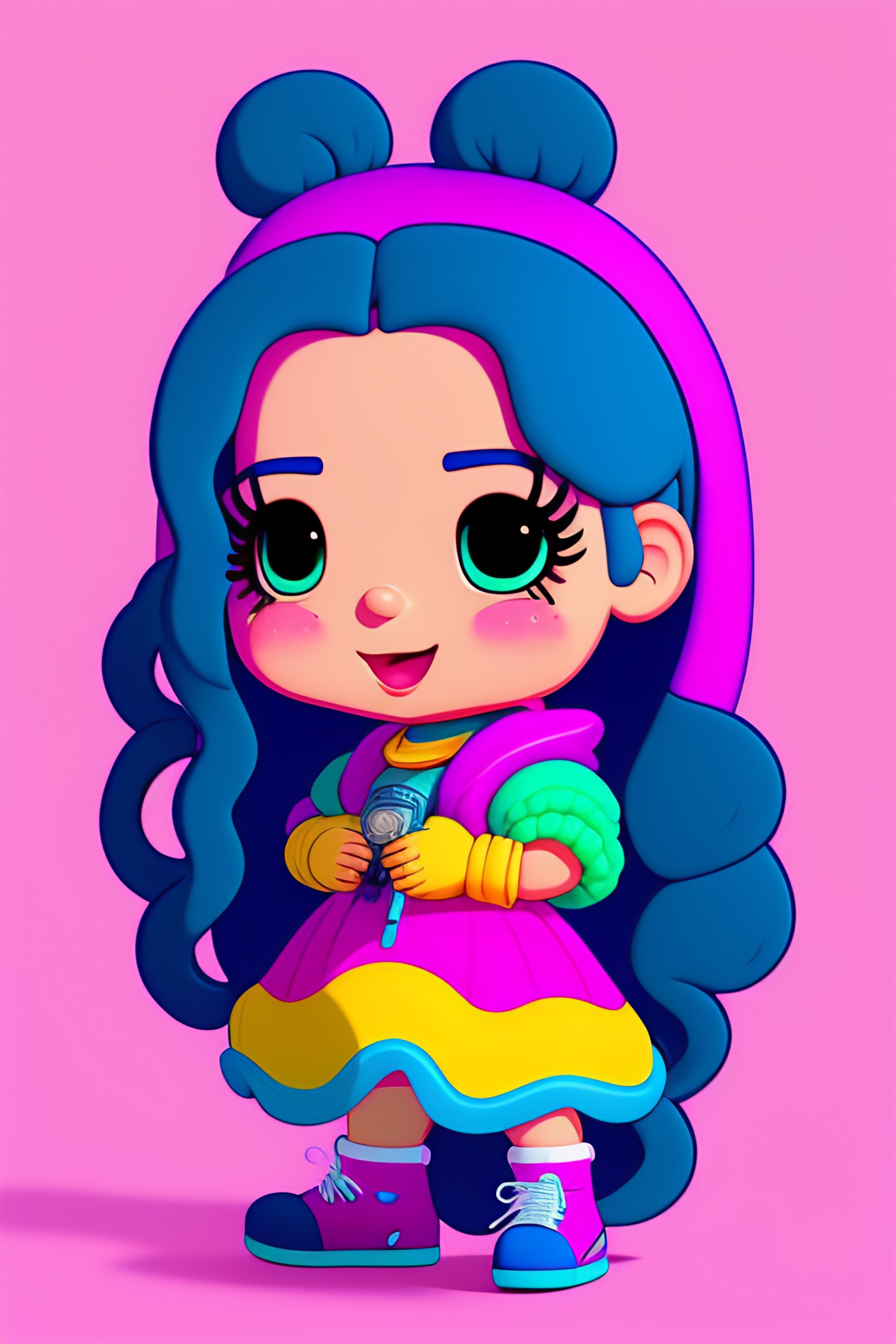 Lexica - A female twitch streamer as Peppa Pig, microphone, braided ...