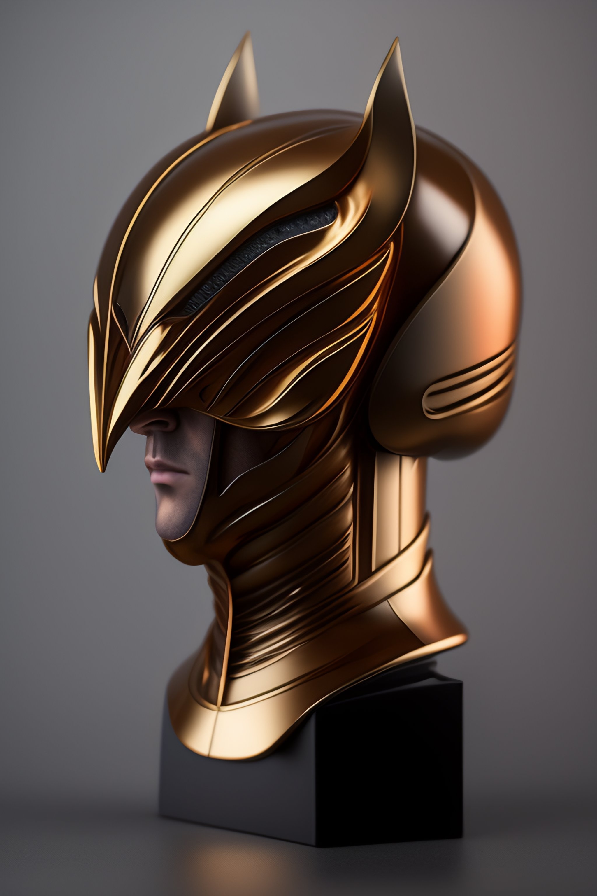 Lexica - DC Universe Batman helmet made of walnut wood, intricate ...
