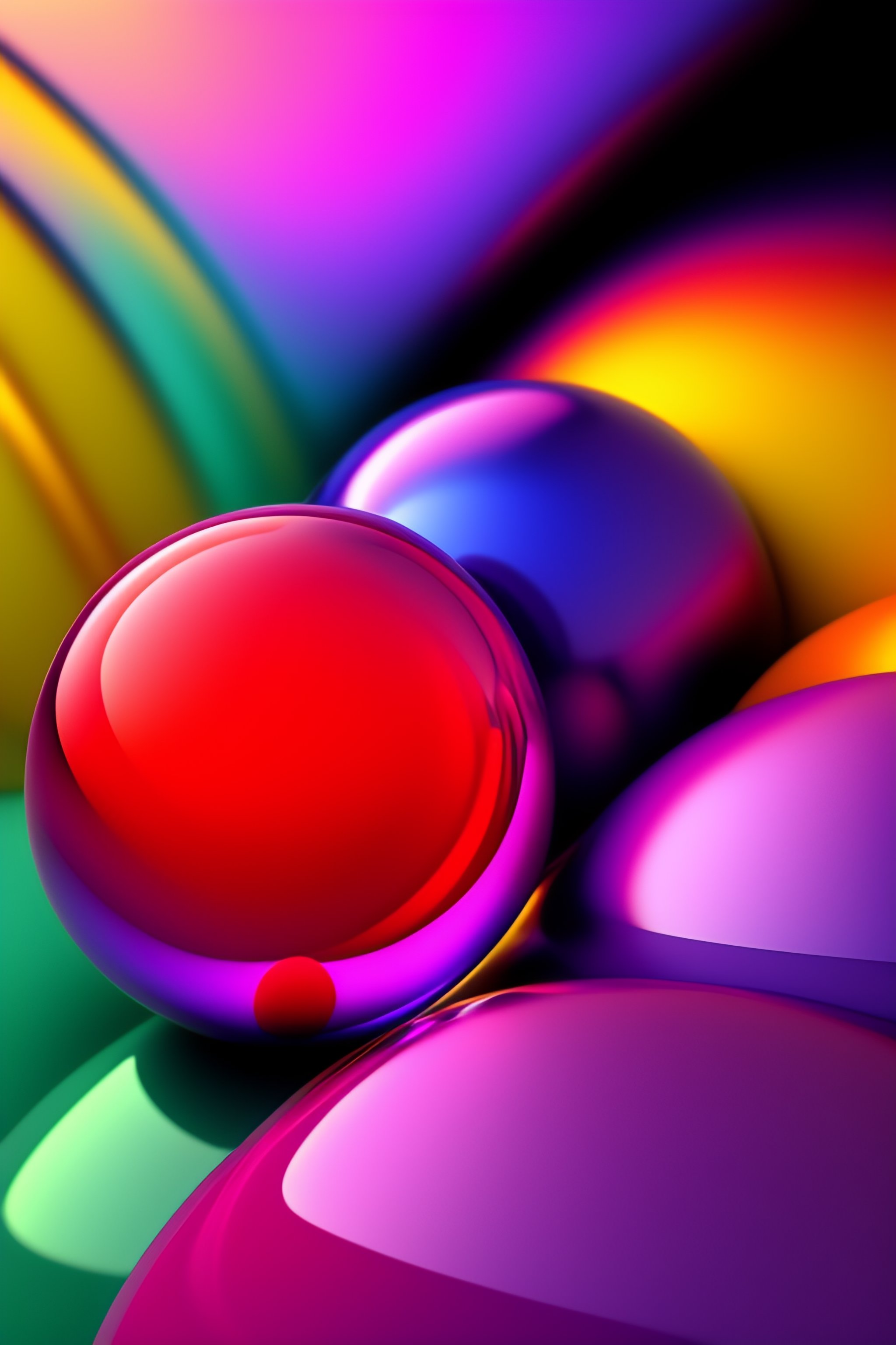 Lexica - A colorful abstract render of a crystal balls with silky fluid ...