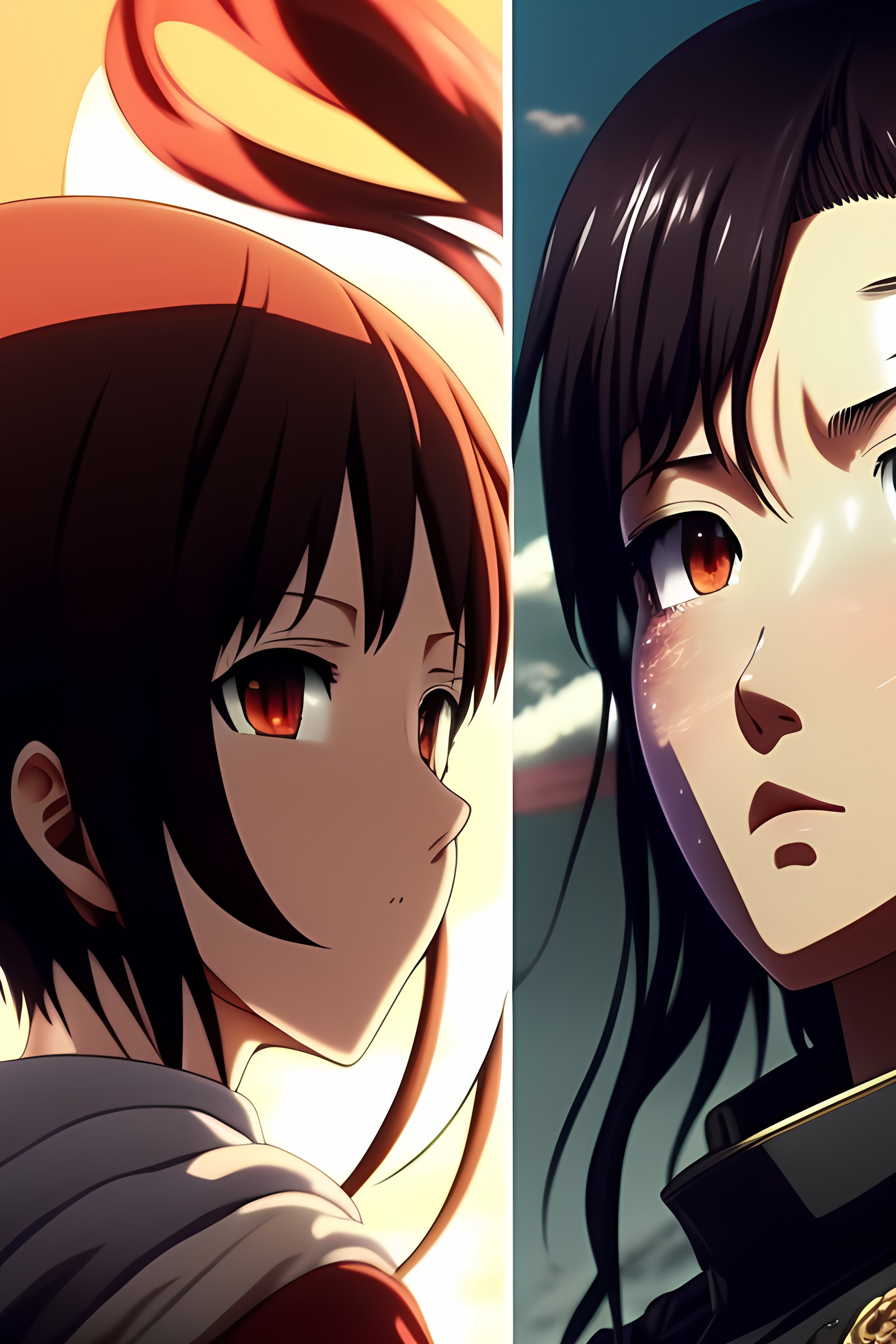 Lexica - , fight, attack, anime girl, attack on titan