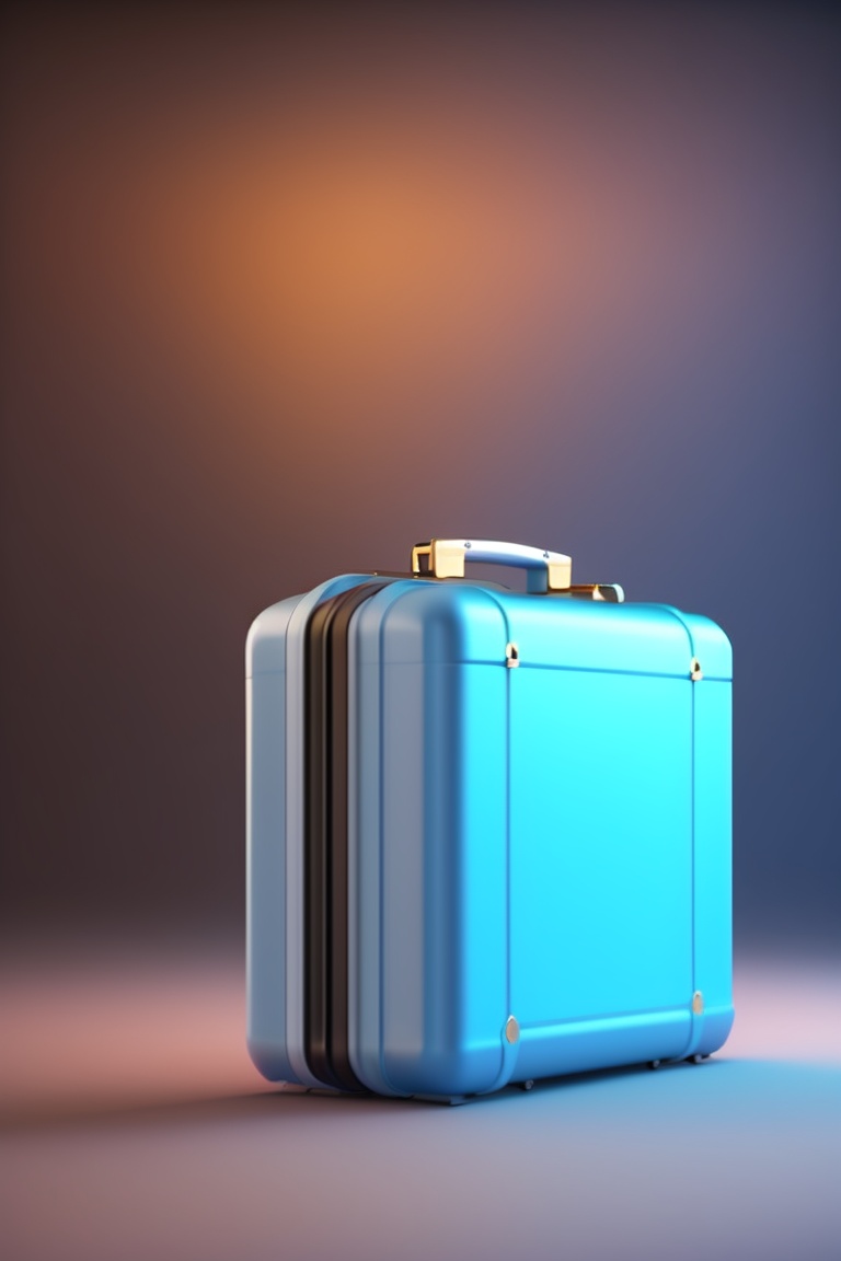 Lexica - Plastic briefcase on the table 3d object, 3d render vector ...