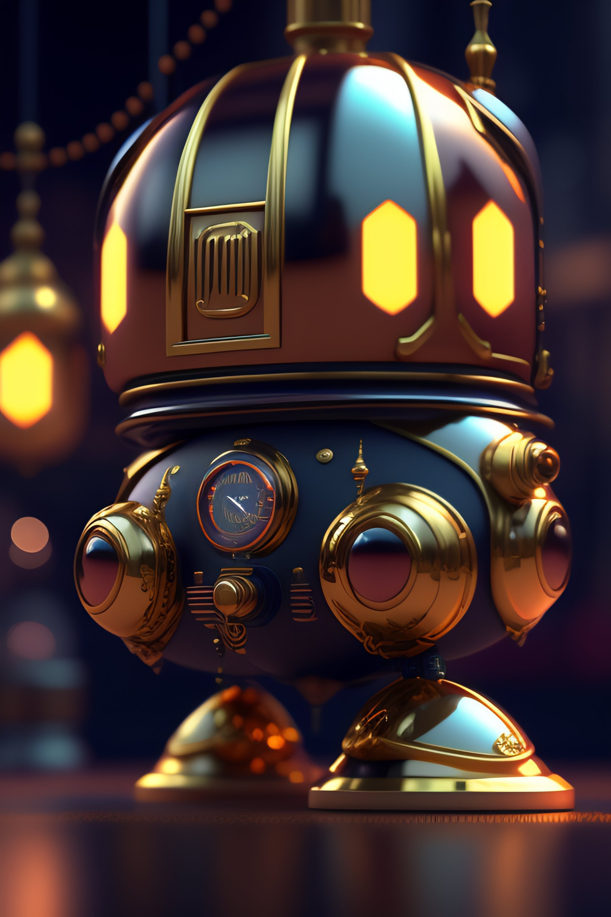 Lexica - Electronik robot and ofice, steampunk ,unreal engine, art deco ...