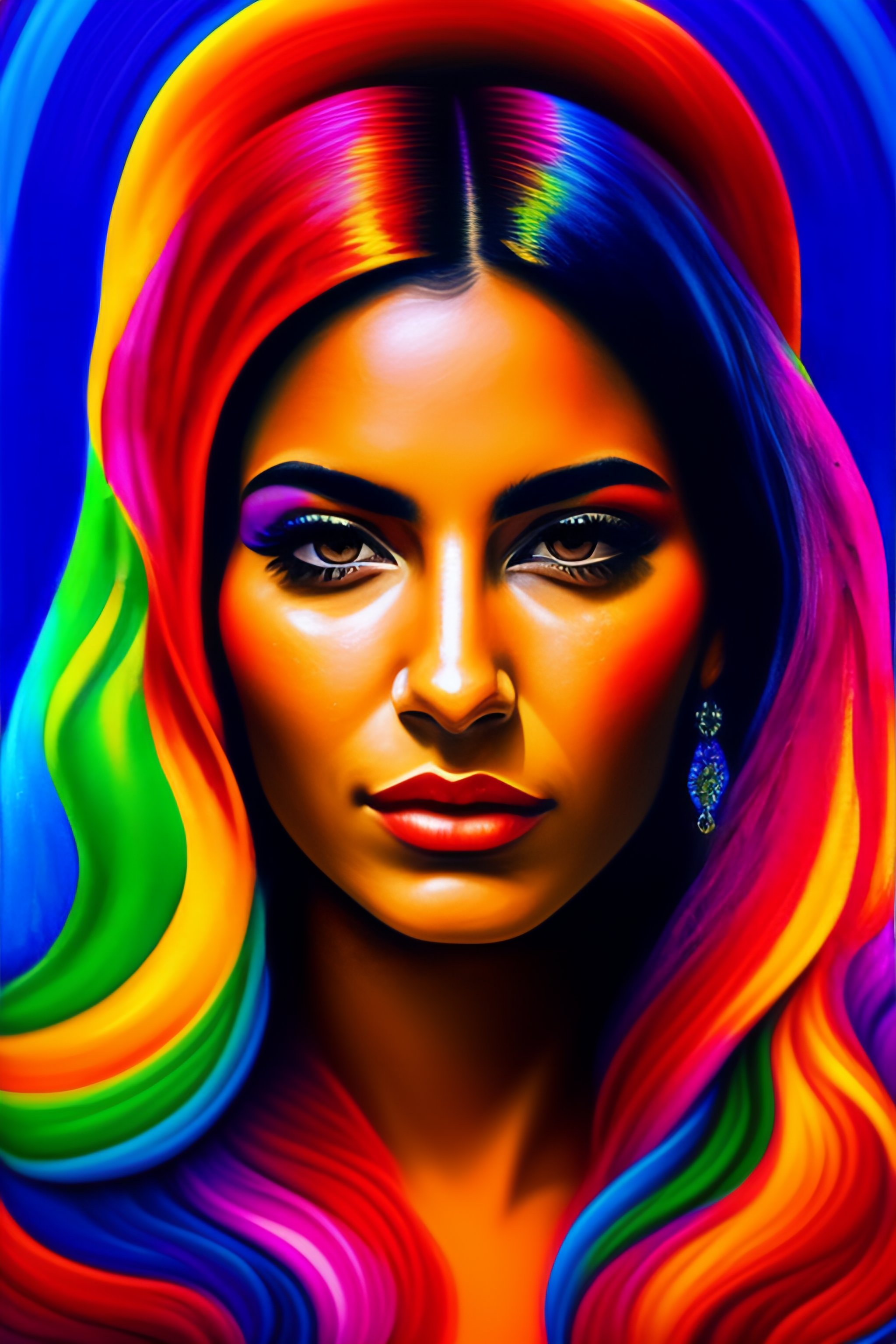 Lexica - Beautiful portrait of a female latina expressionism ...