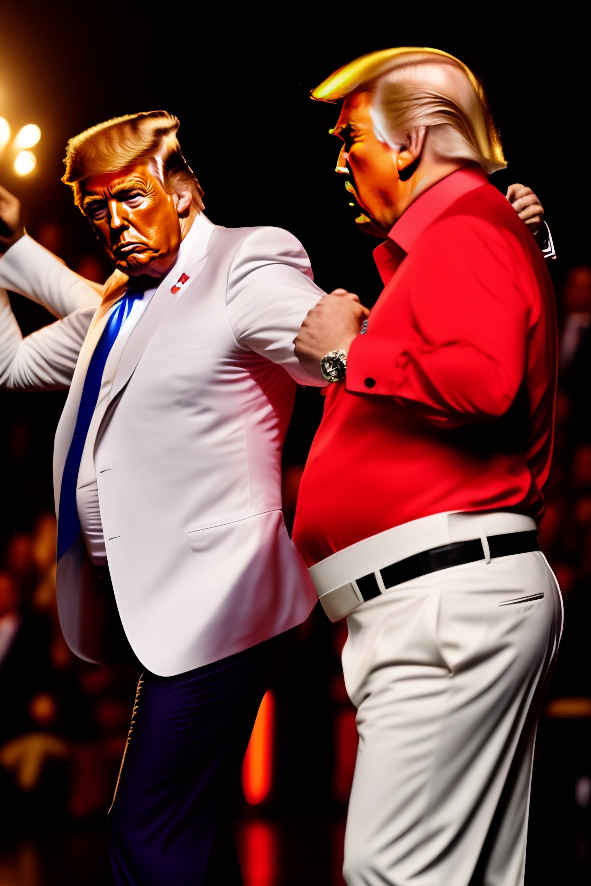 Lexica - Donald Trump dancing flamenco with Biden