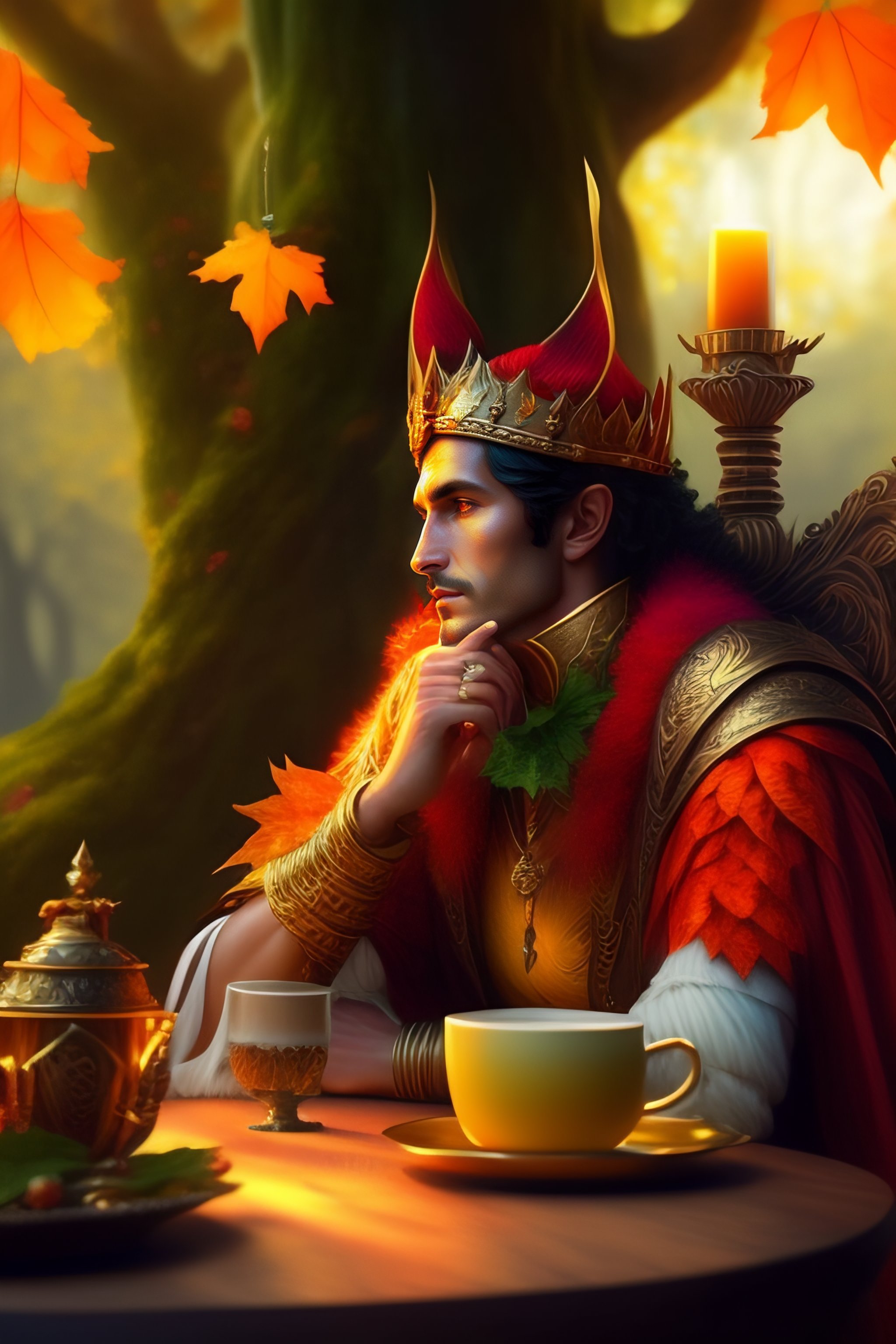 Lexica - Oberon, King of the Fae drinking tea with Grimm Reaper at the ...