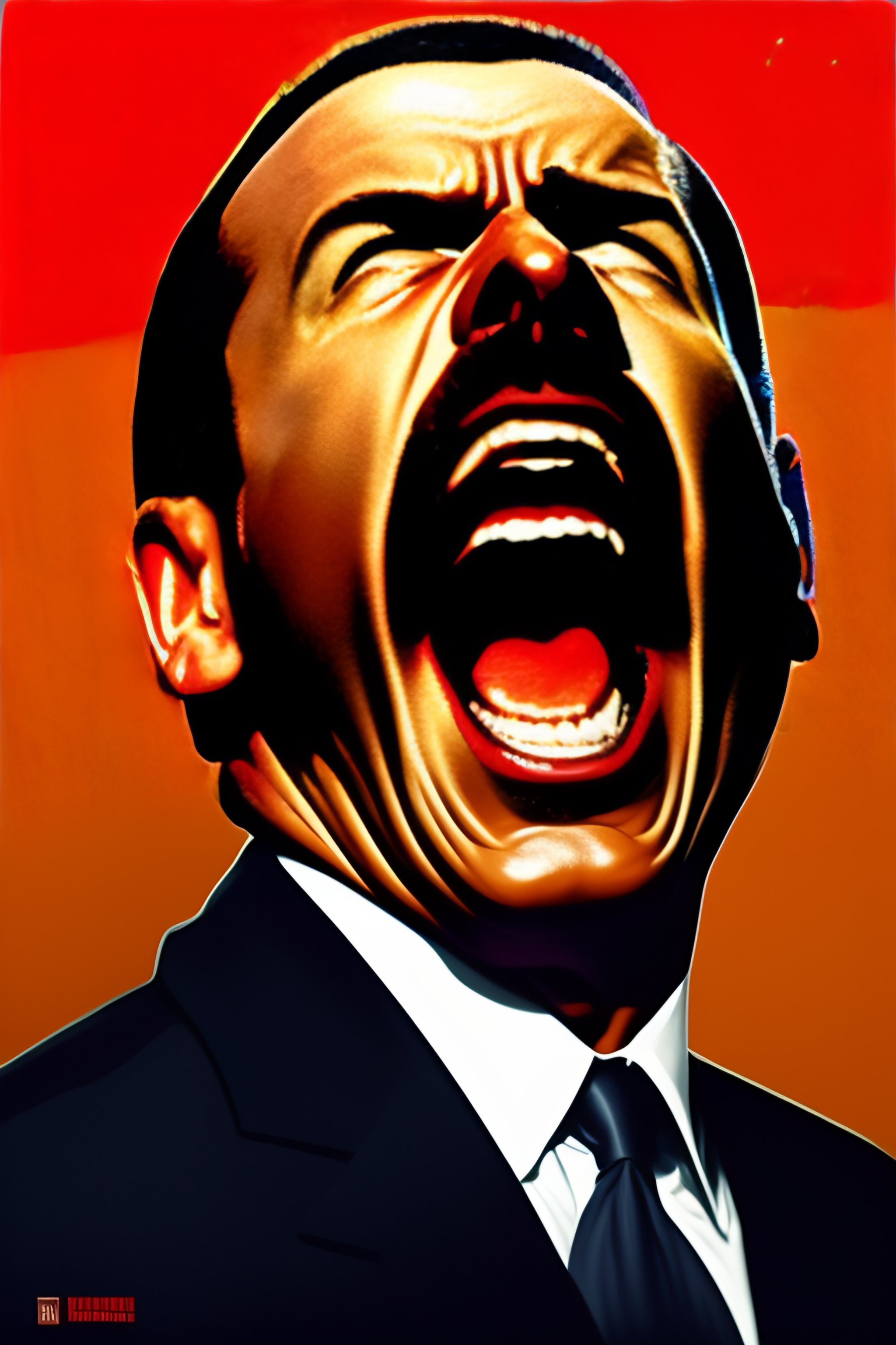 Lexica - A portrait of Walter White screaming in the style of Edvard Munch