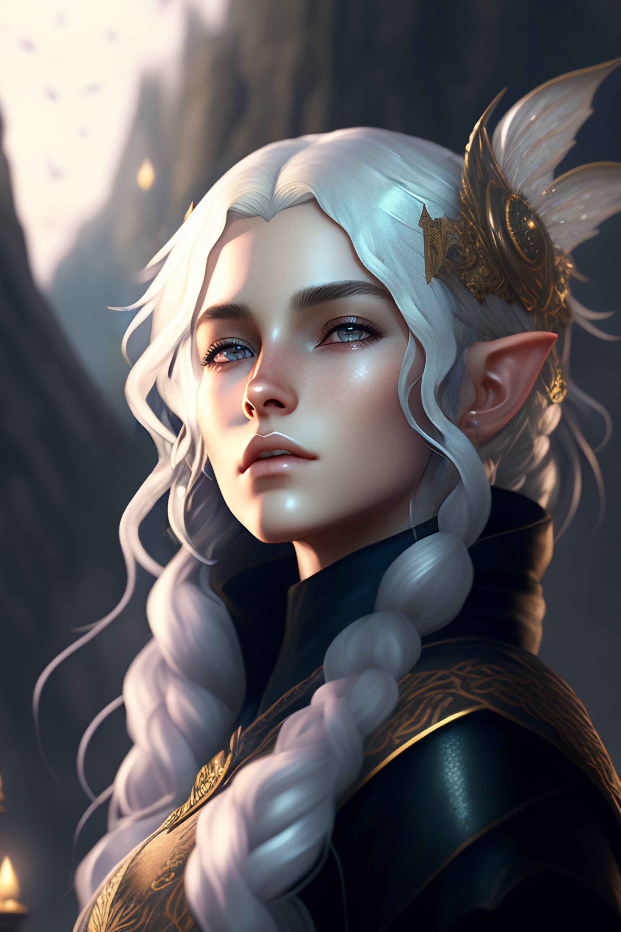 Lexica - Highly detailed portrait of a young elf medevial girl with a ...