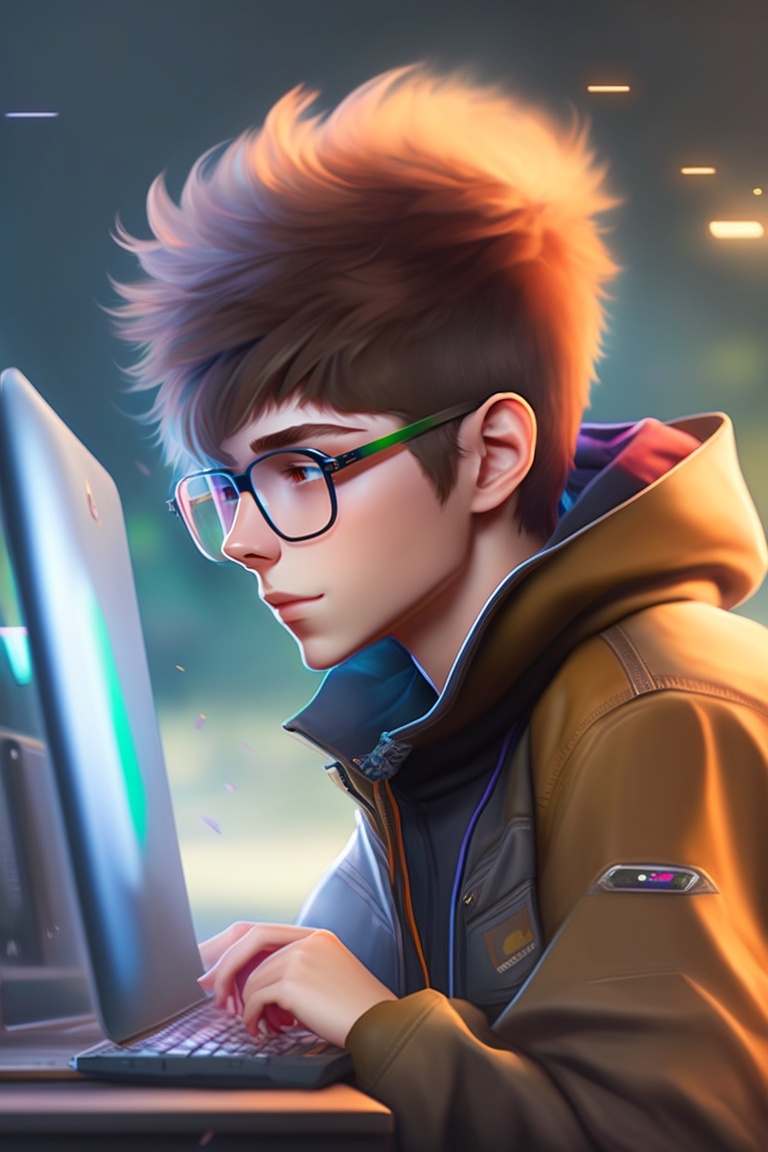 Lexica - White guy, short brown hair, very thin round-ish glasses ...