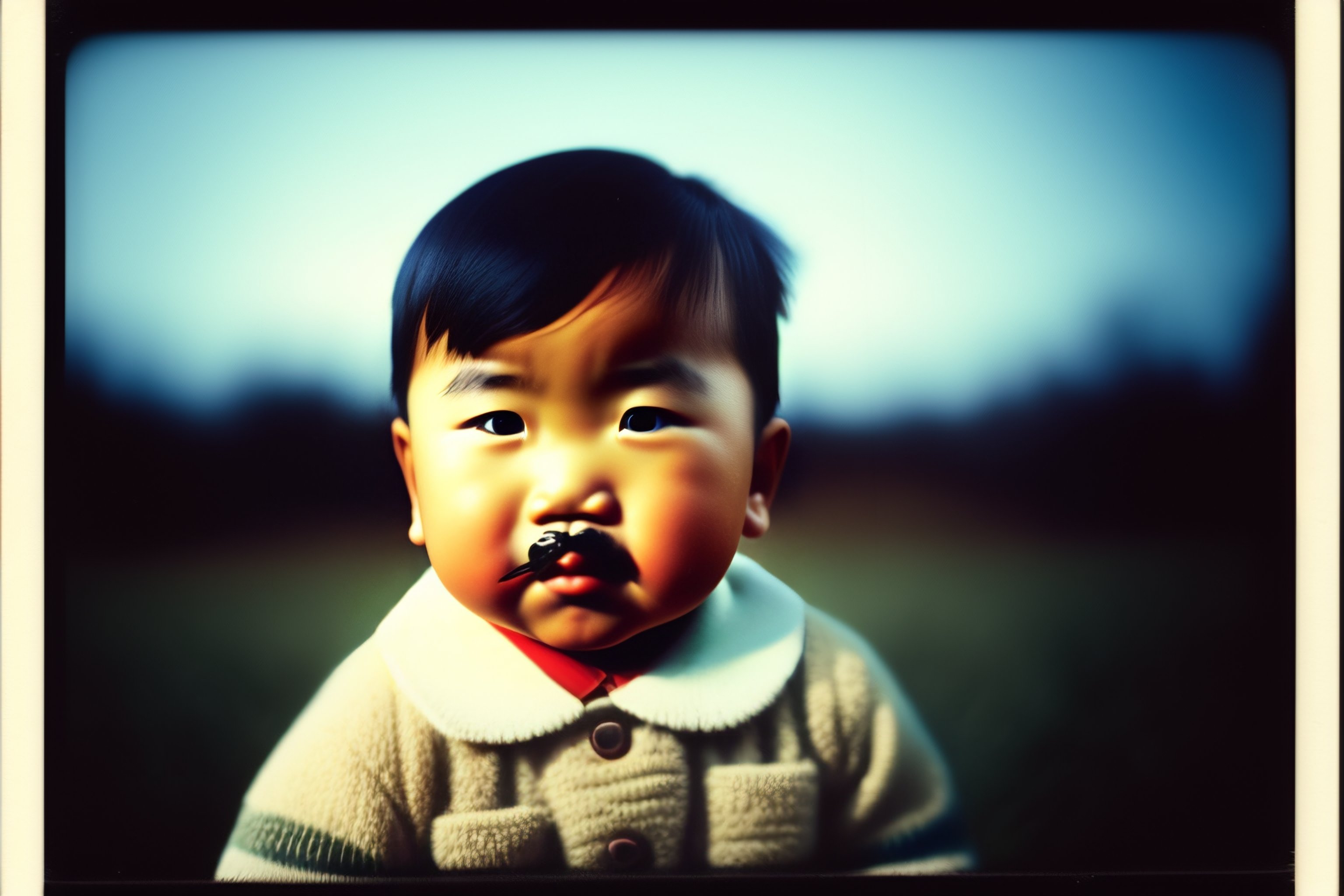 Lexica - A polaroid photo of Asian Adolf Hitler as a little baby with ...