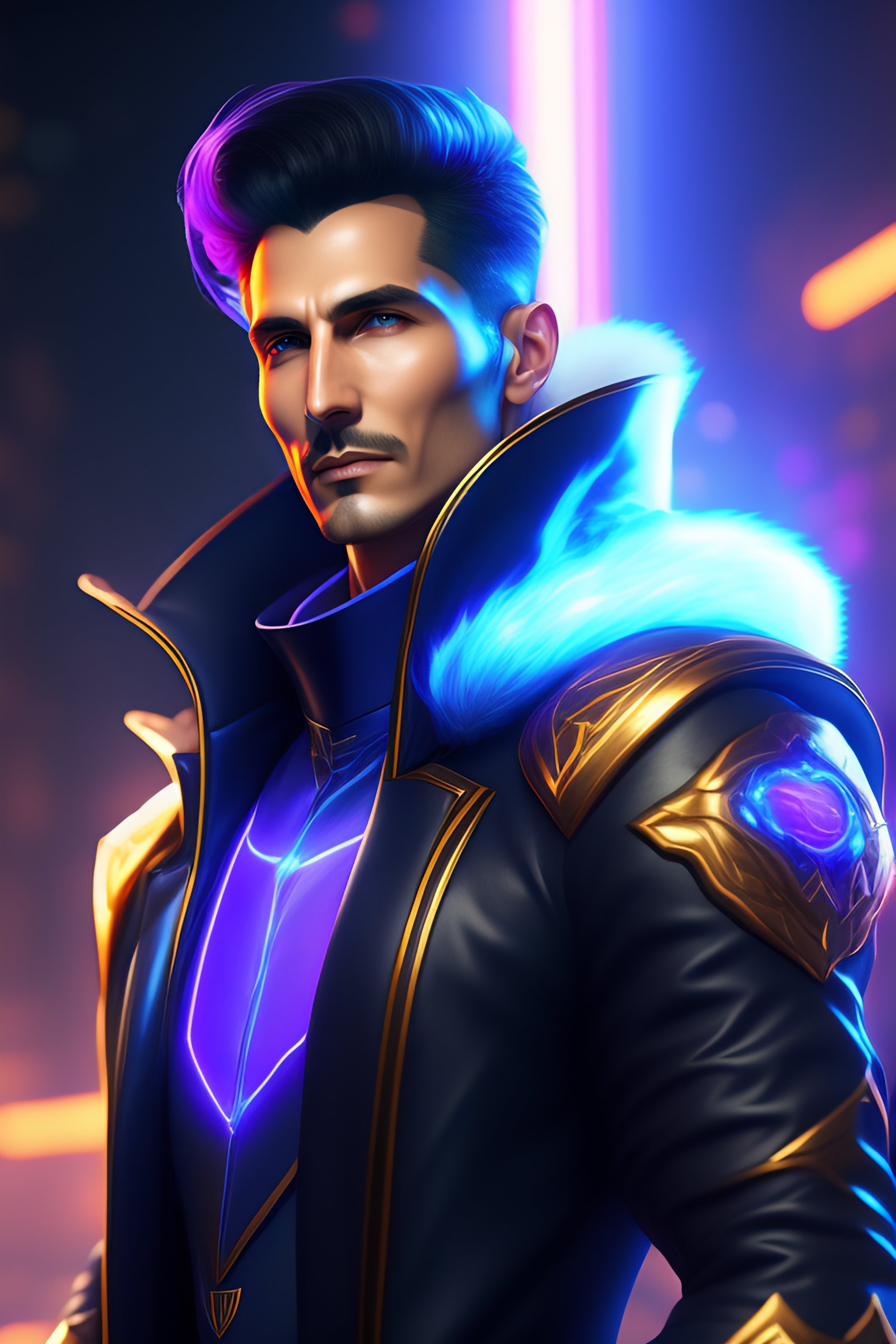 Lexica - Nikola Tesla, league of legends character, futuristic, neon ...