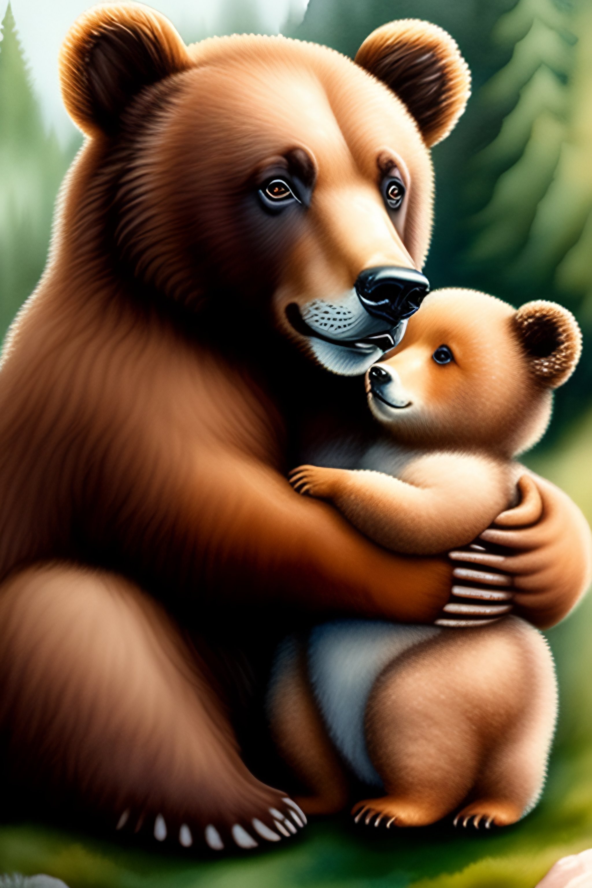 Lexica - One beautiful spring day, the tiny brown bear Honey woke up ...