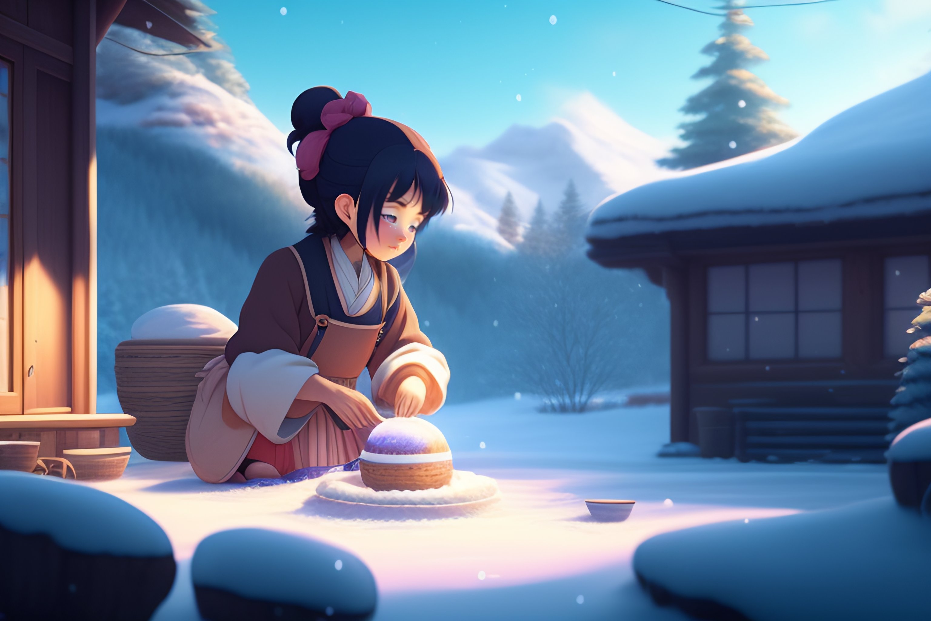 Lexica - Create a high resolution artwork of lofi ,Anime Little Girl is ...