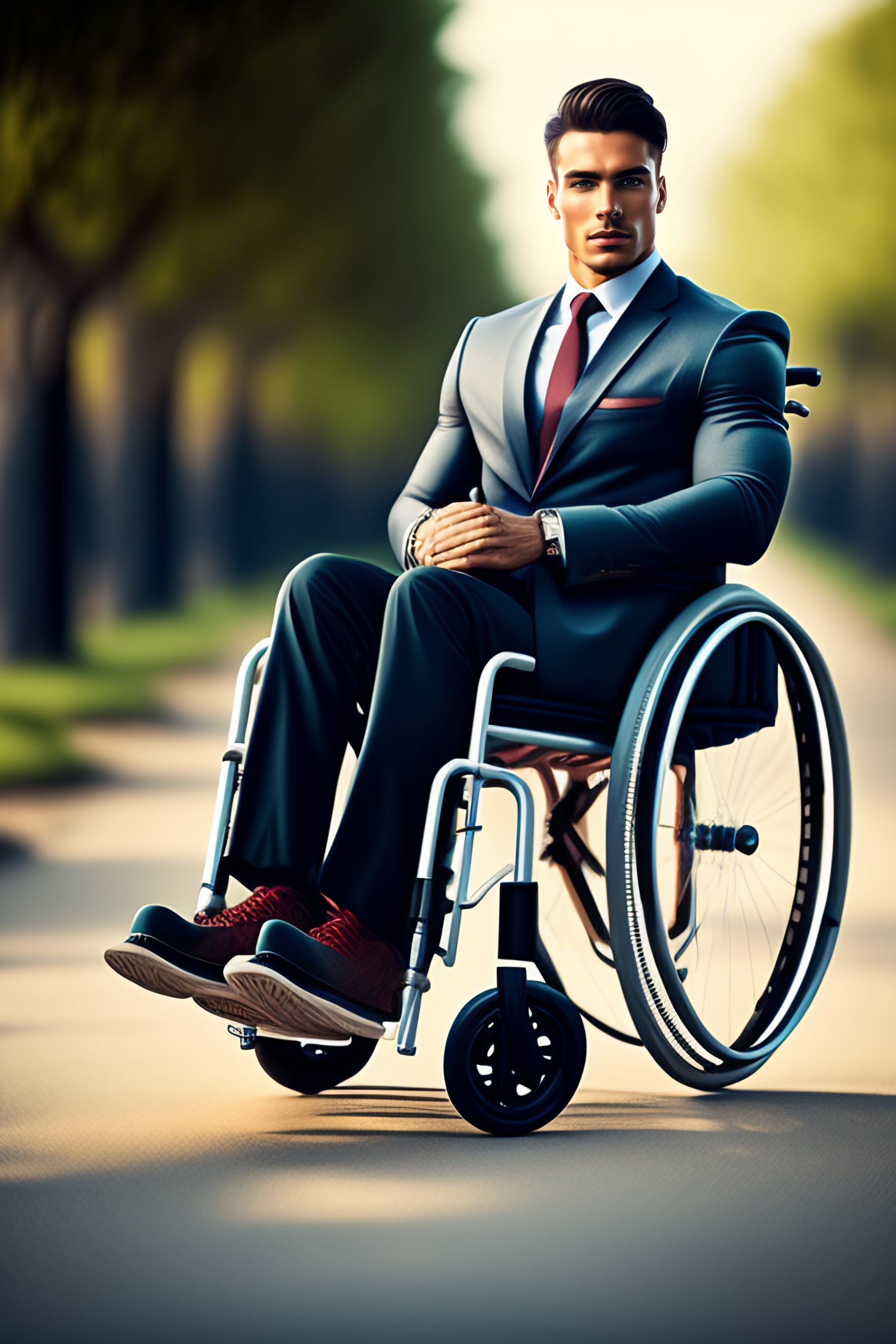 Lexica - Handsome man in wheelchair