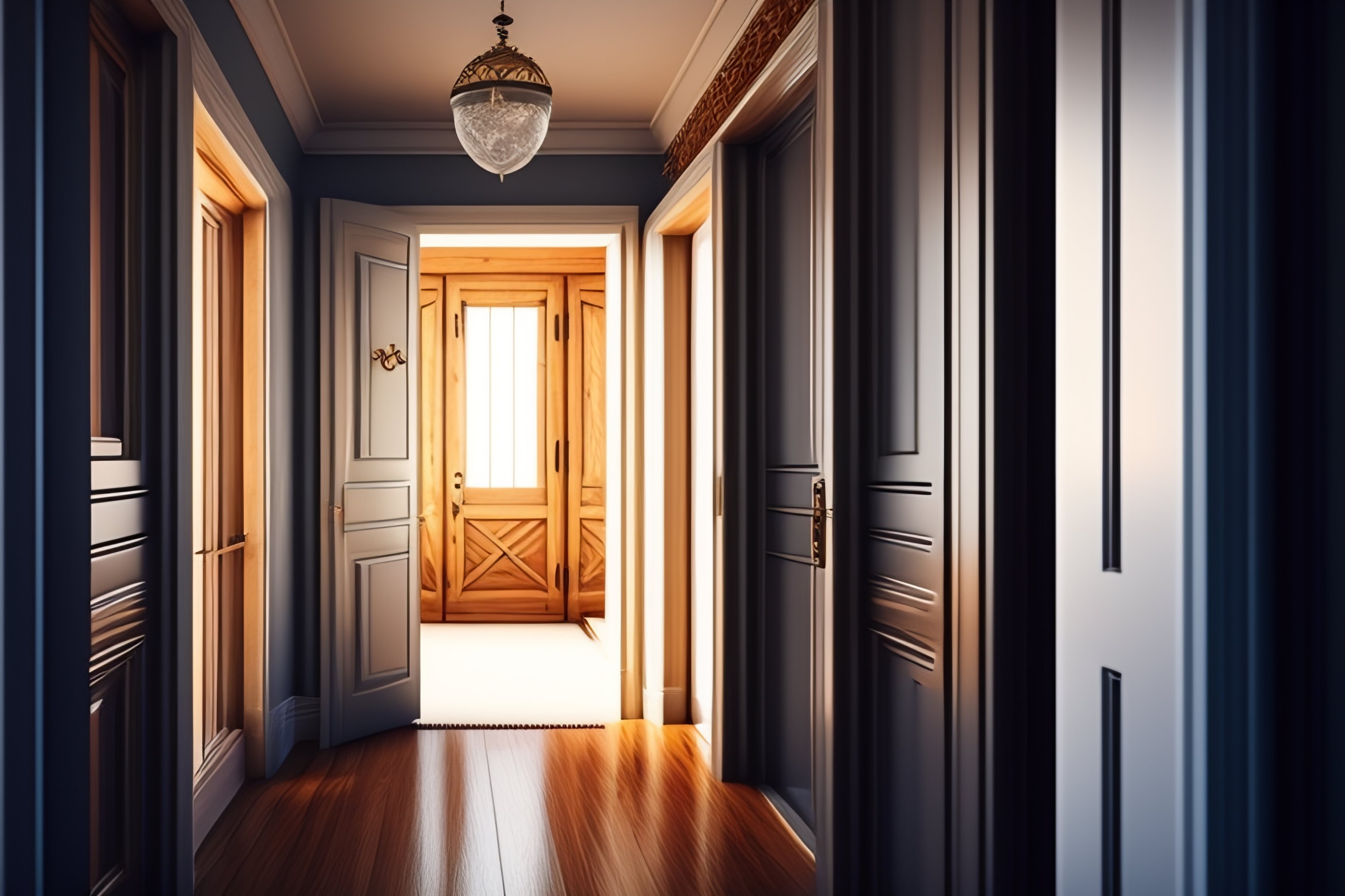 Lexica - A hallway that shows 20 doors