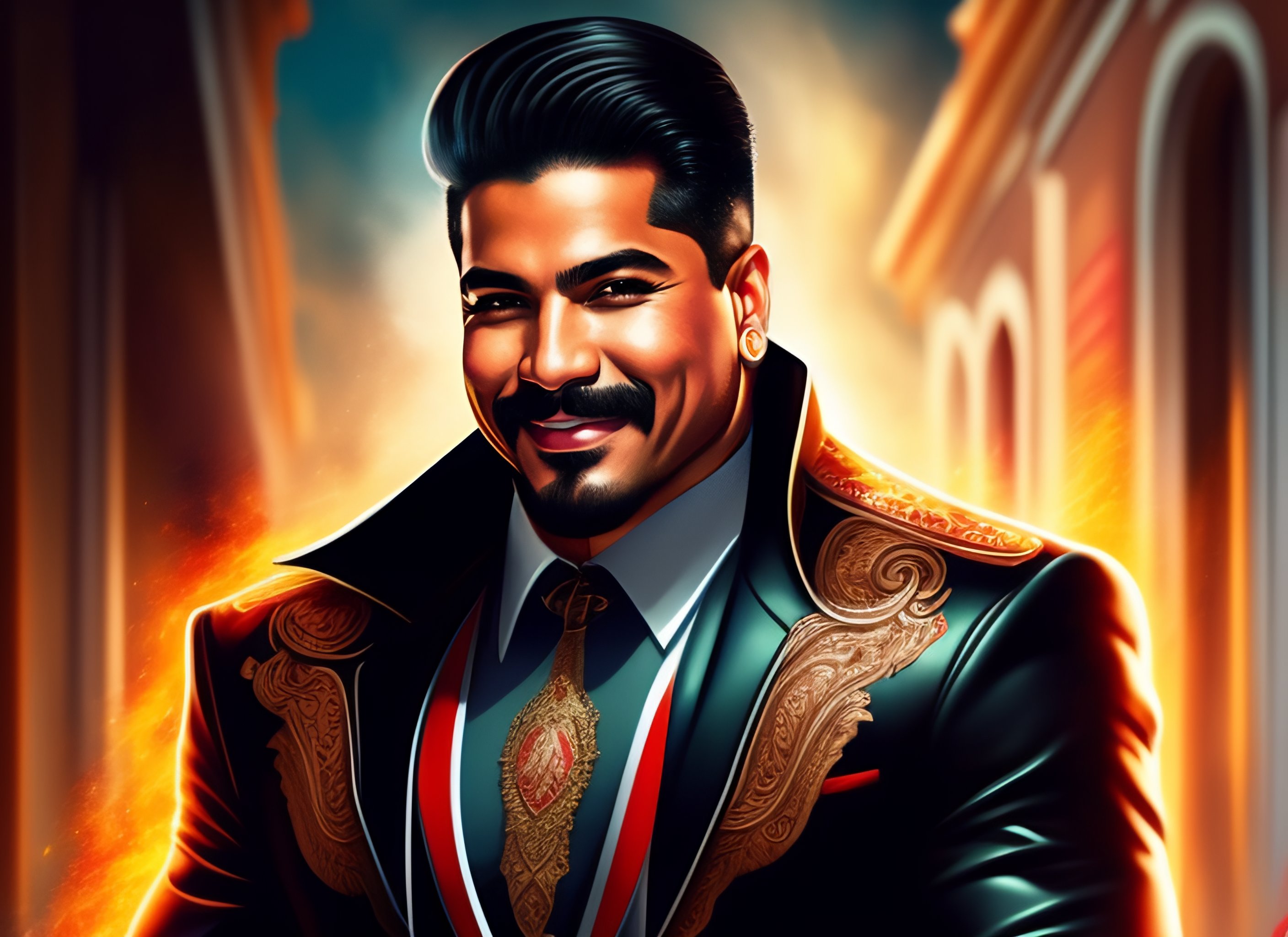 Lexica - Illustration ,ultra detailed,of a mexican man dressed in alkqn ...