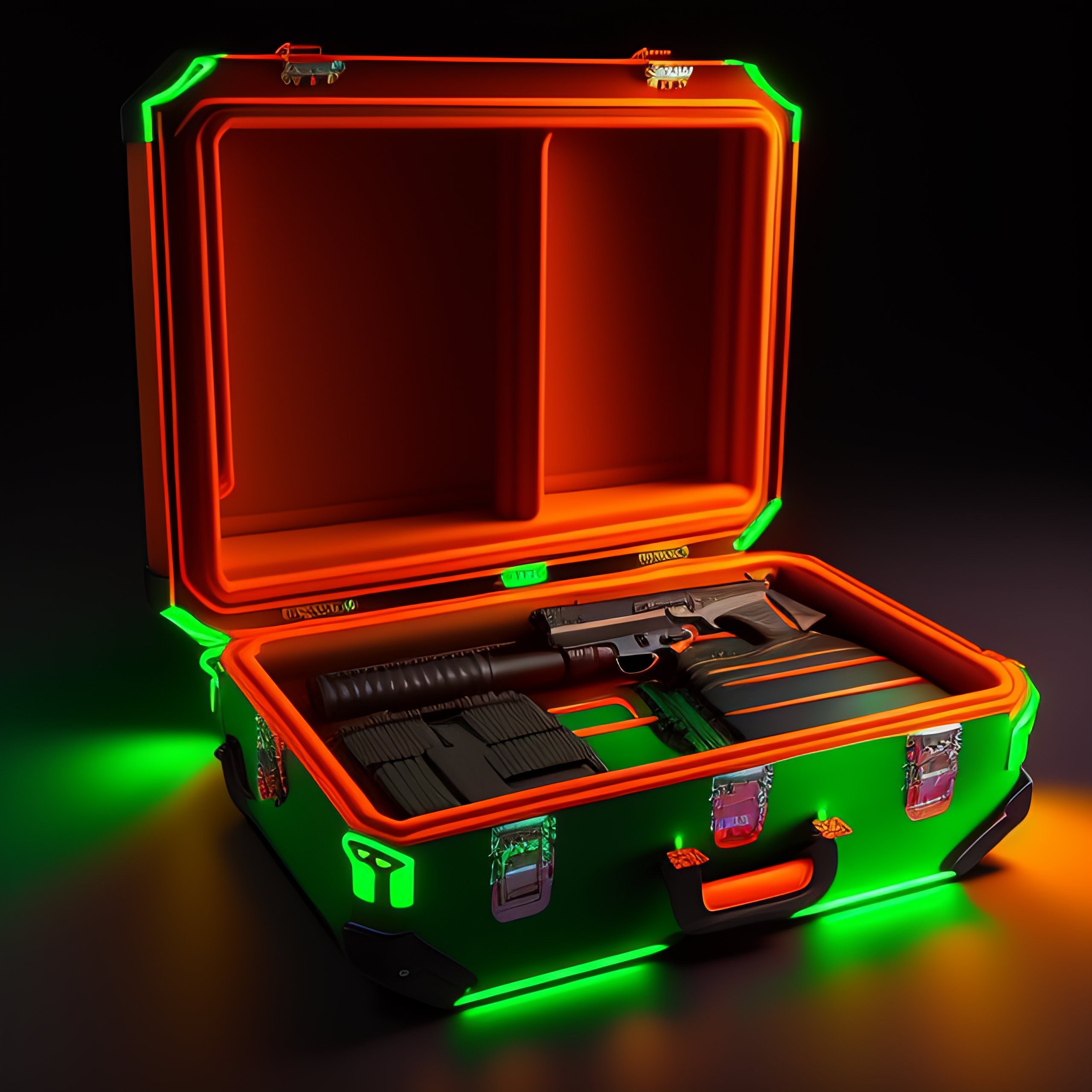 Lexica - CS-GO deluxe big gun box case, hollographic orange and green ...