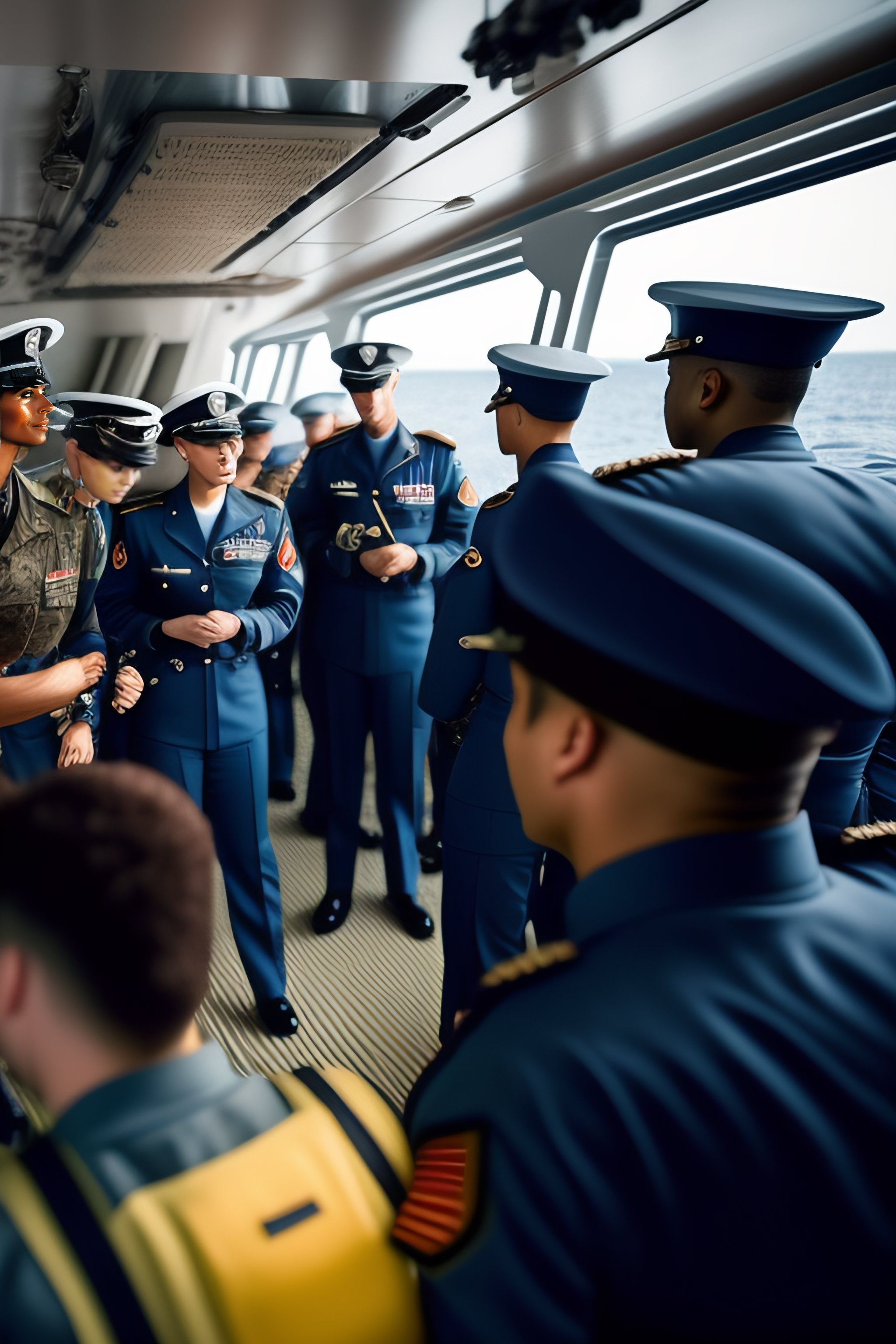 Lexica - US Navy Ship interior with Sailors working