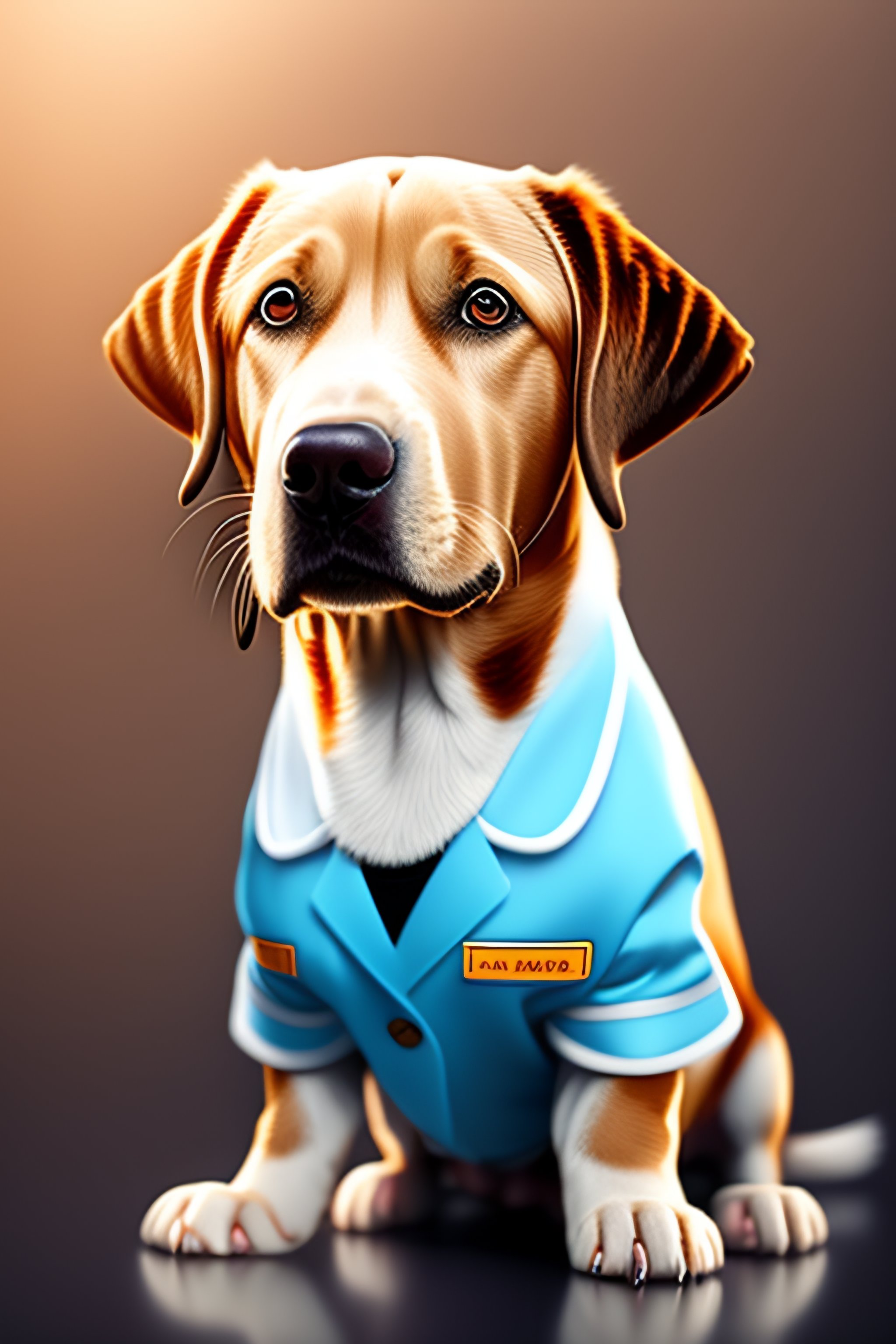 Lexica - Sticker of cute Labrador Retriever in a fashion tailored lab ...
