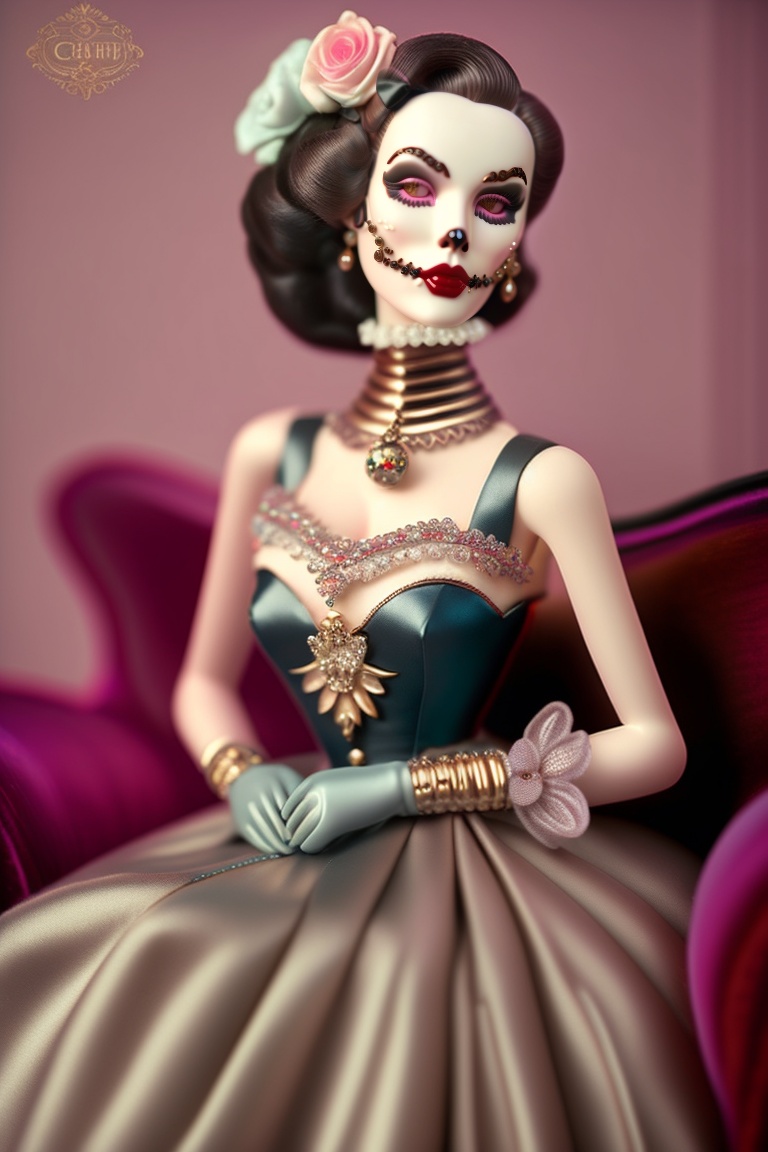 Lexica - 1940's elegant catwomanundead barbie lounging on a chaise ...