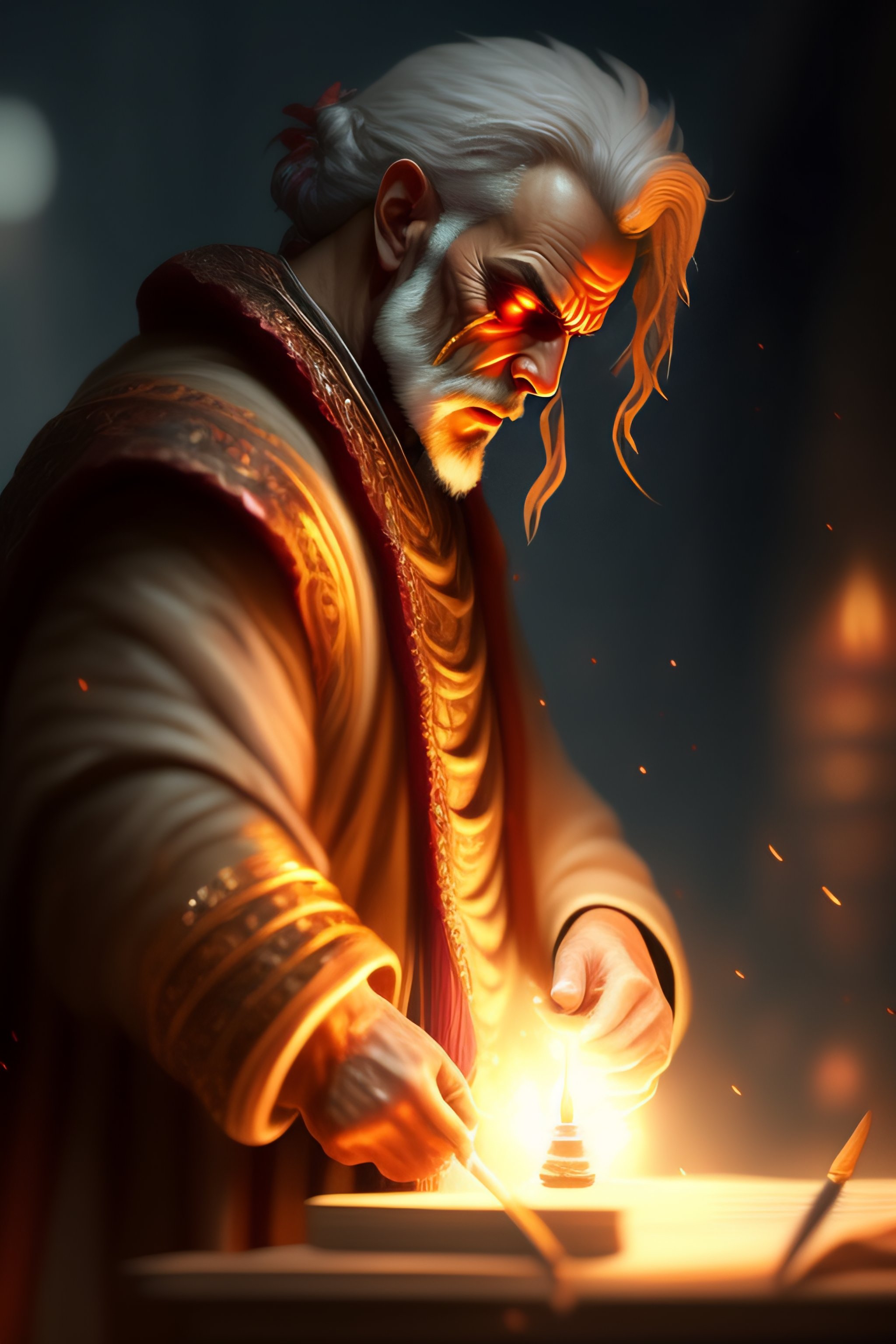 Lexica - A deranged tiny filthy man wearing long dark damaged ripped ...