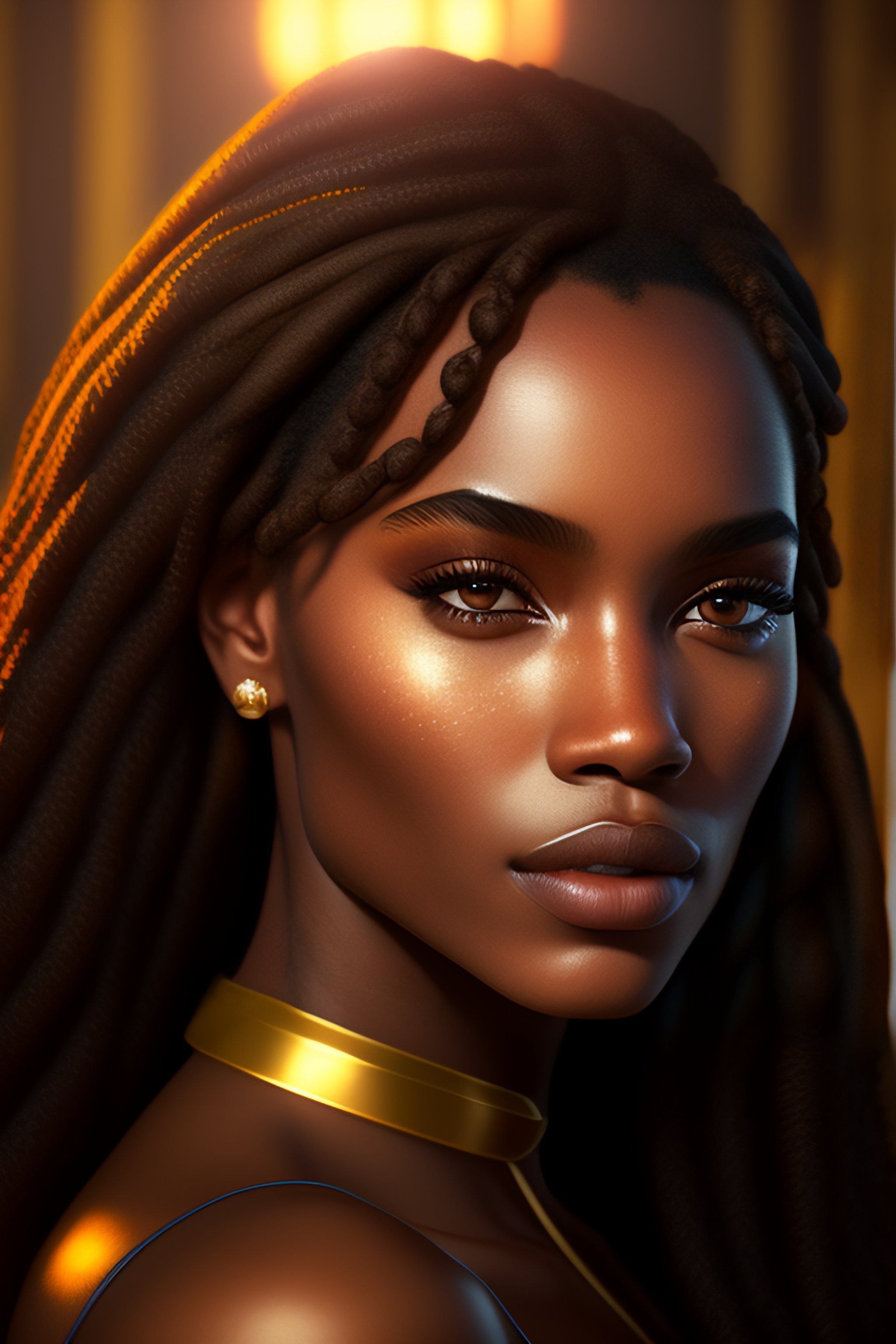 Lexica - A photorealistic hyperrealistic, bright brown eyes, african ...