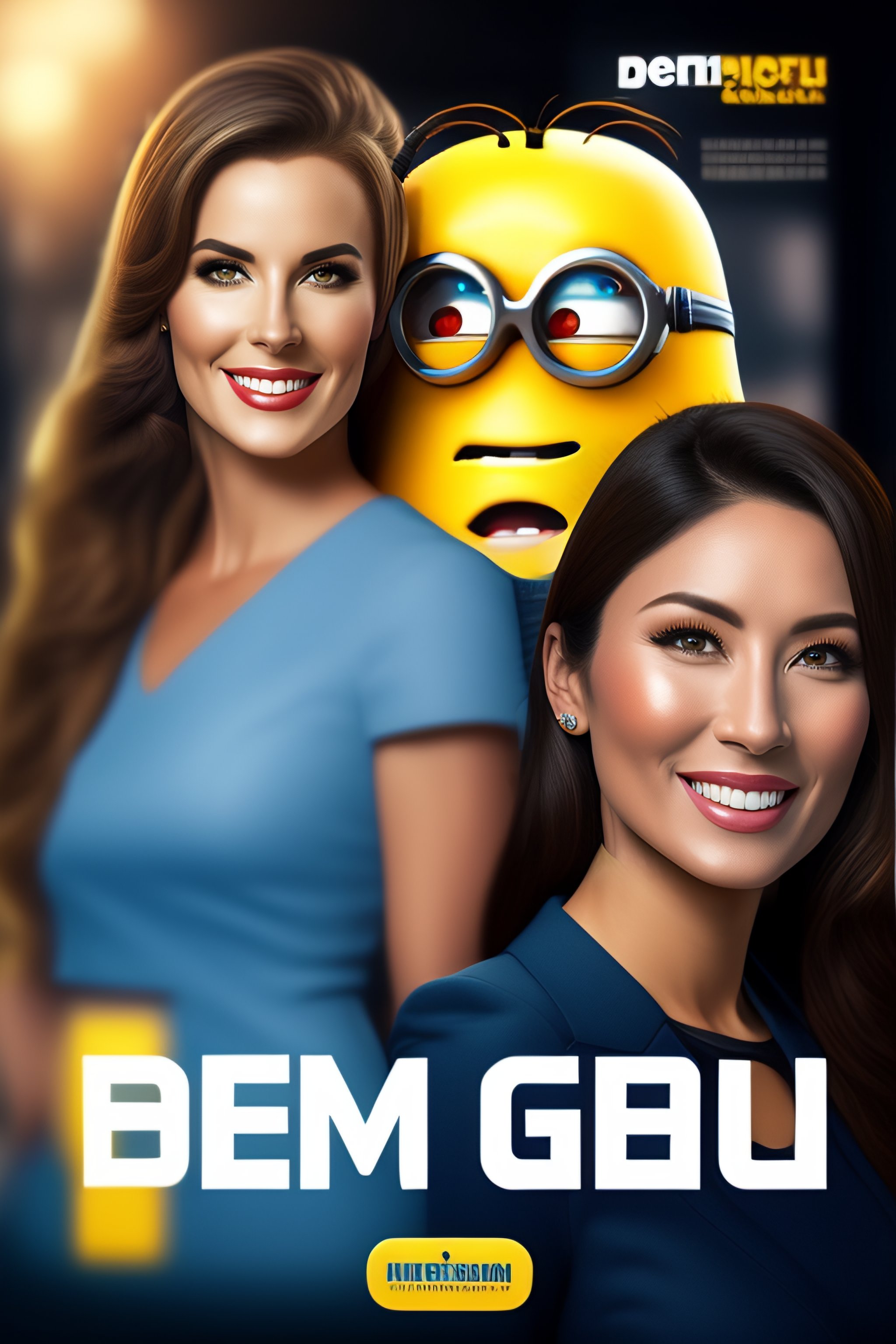 Lexica - Ad for a startup game for women. female CEO is a minion