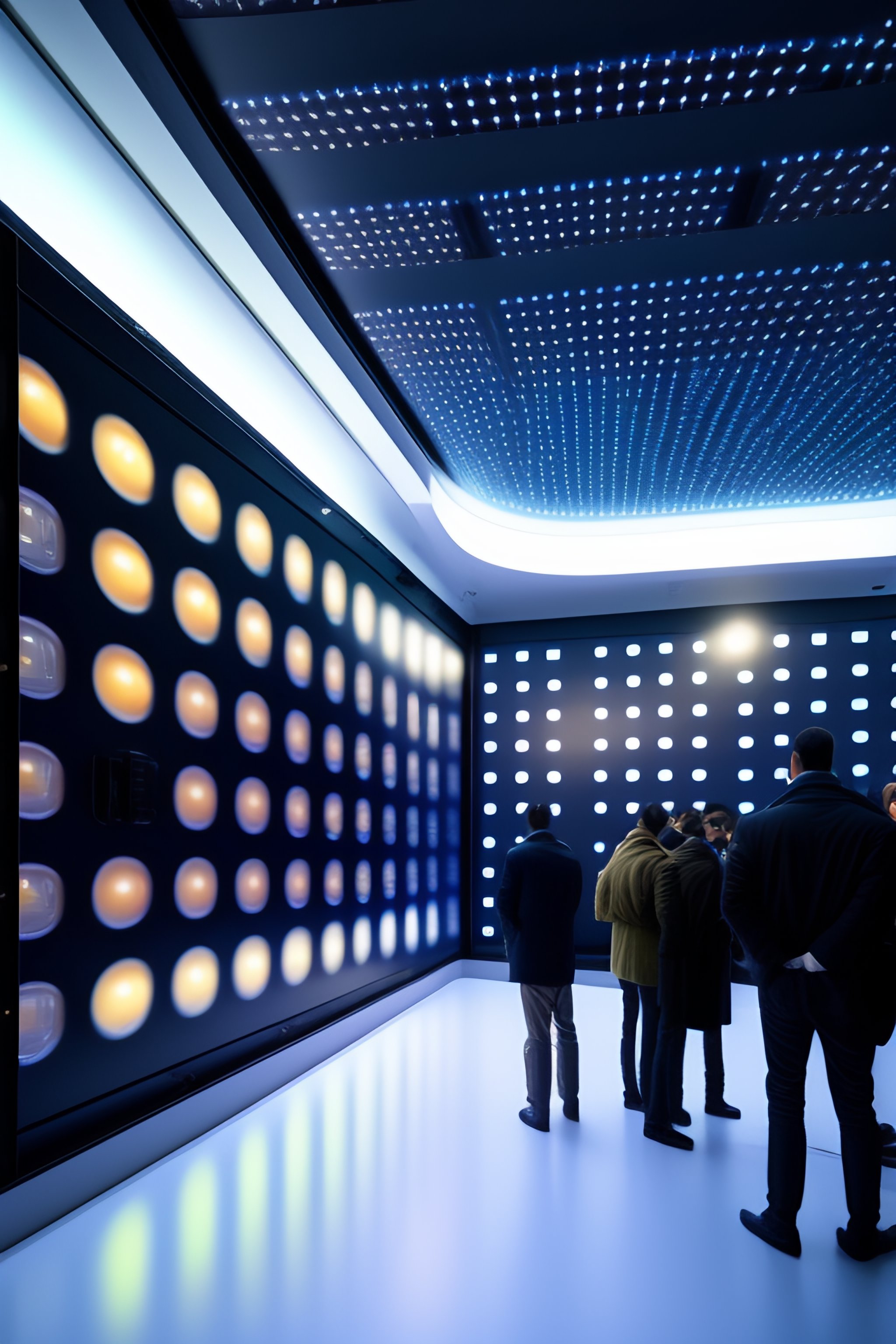 Lexica - Interior shot inside a network structure filled with virtual ...