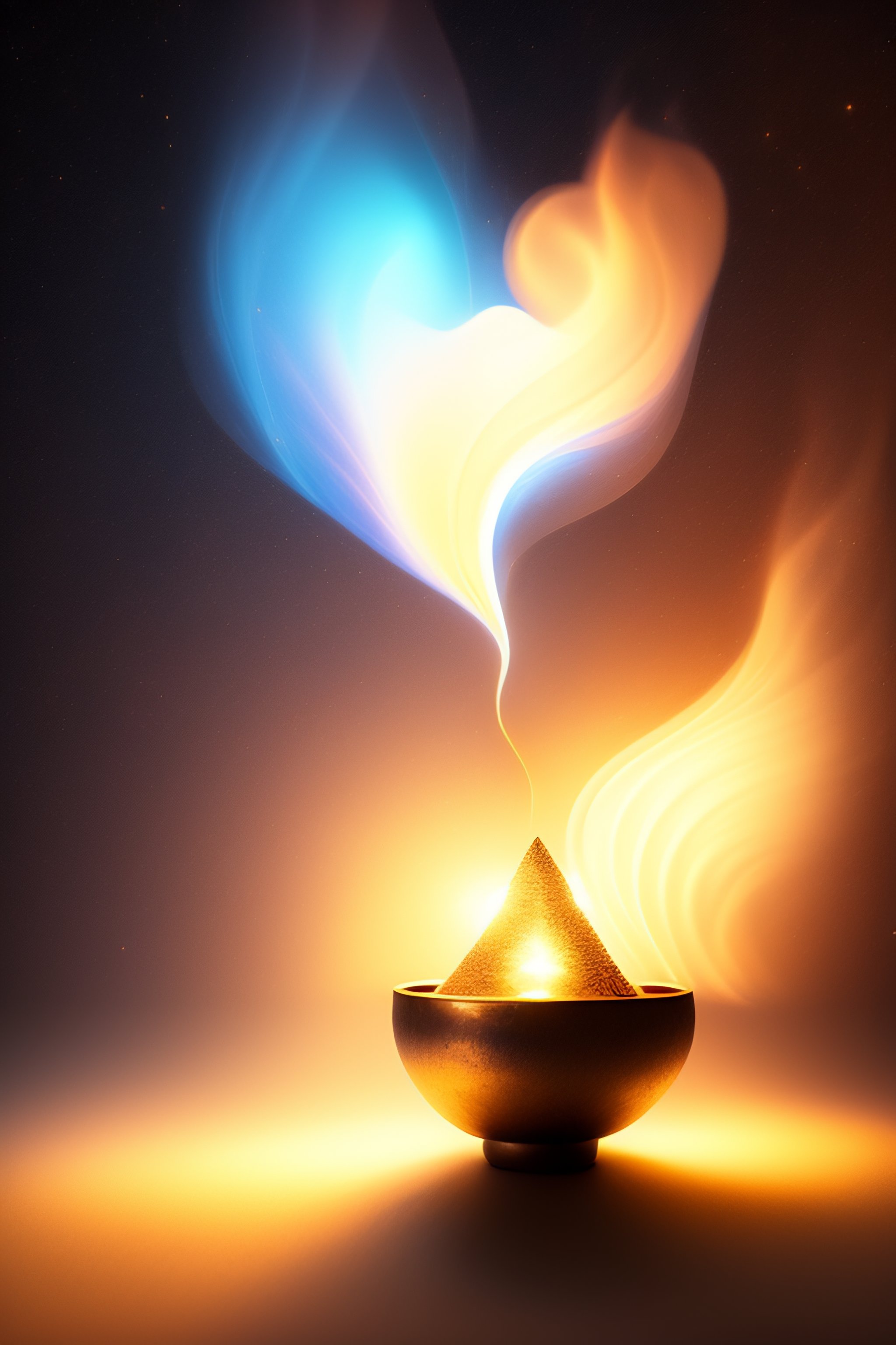 Lexica - Imagine a magical genie lamp, glowing with a warm, golden ...