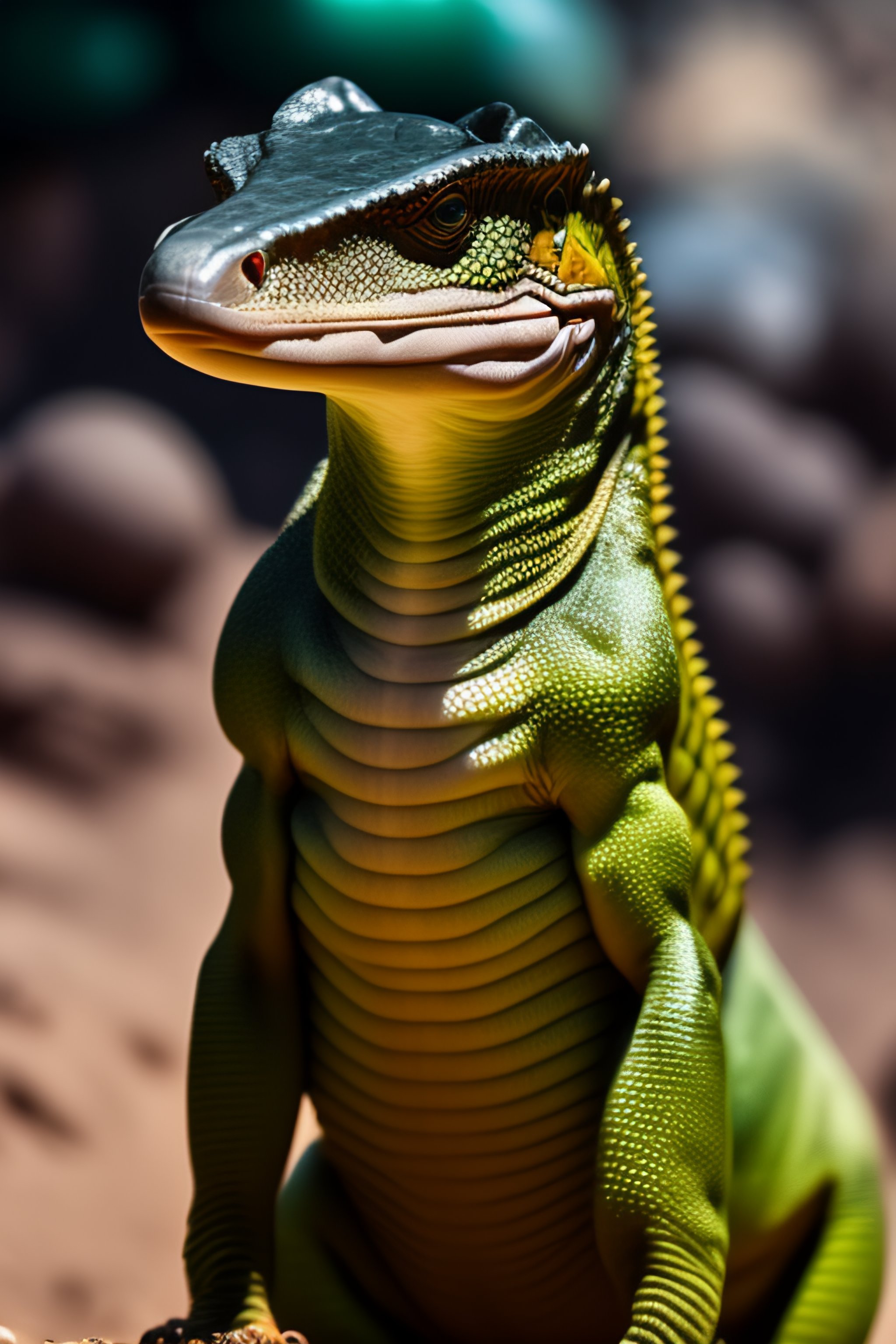 Lexica - Mujer modelo como un reptil