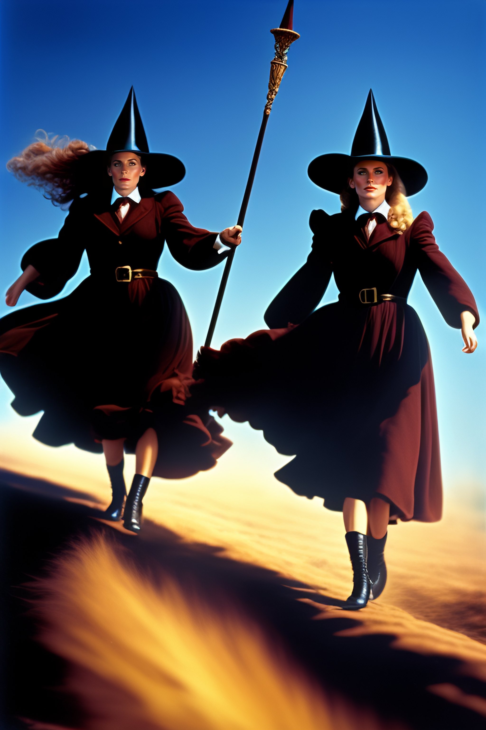 Lexica - The three witches flying on broomsticks