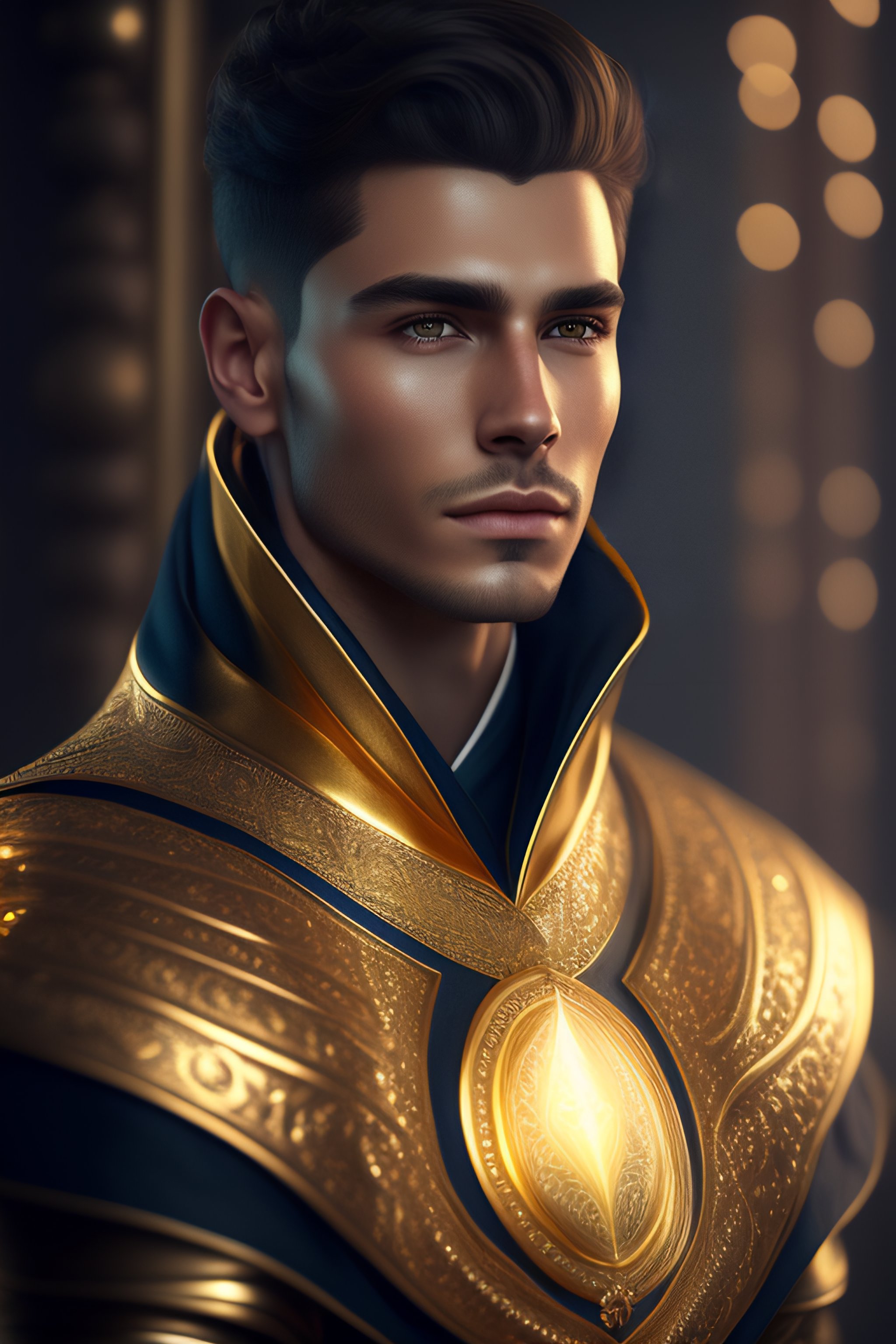 Lexica - Beautiful portrait of a young male wizard wearing a fancy ...