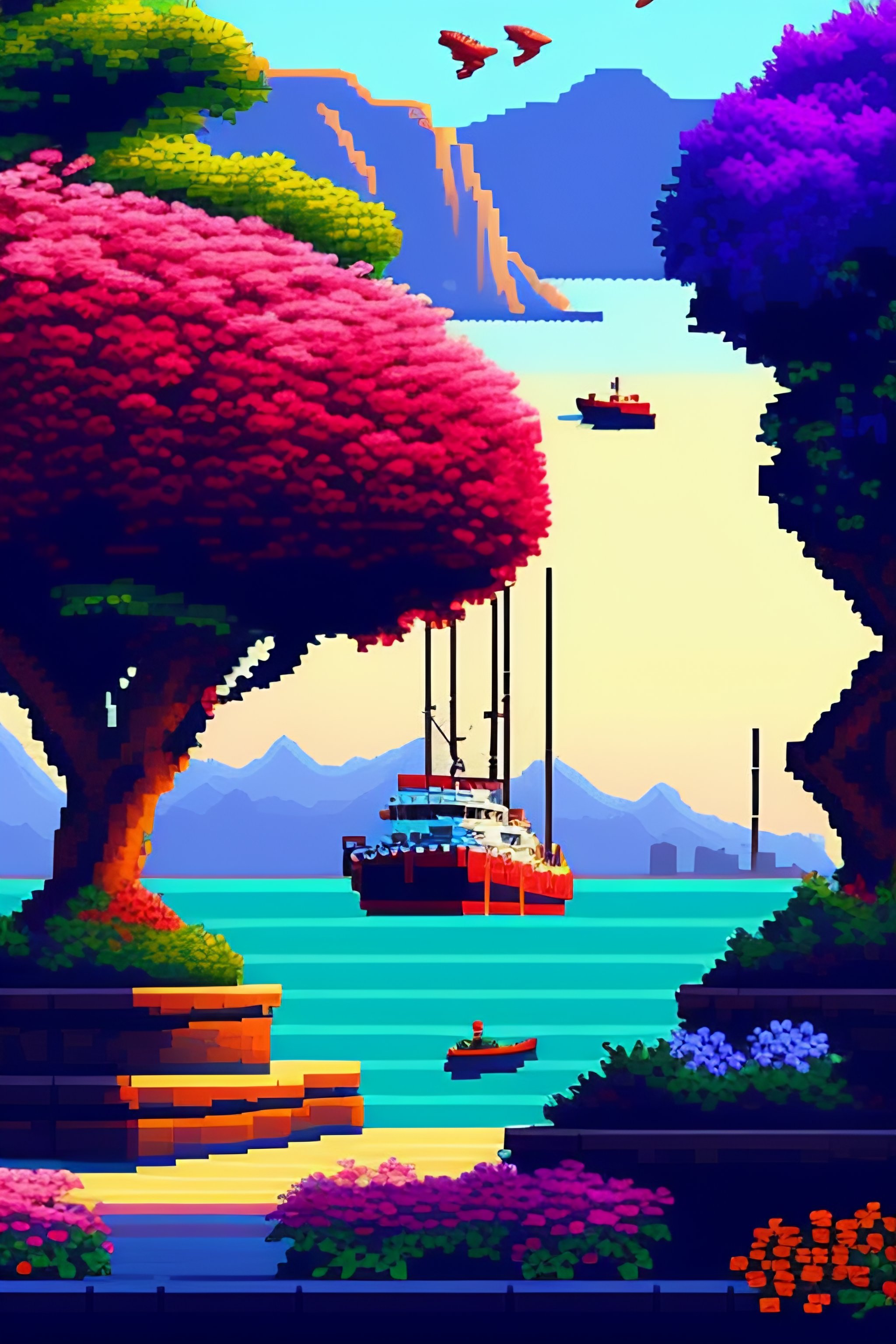 Lexica - Pixel art san francisco fisherman's wharf. 3d pixel art 4k ...