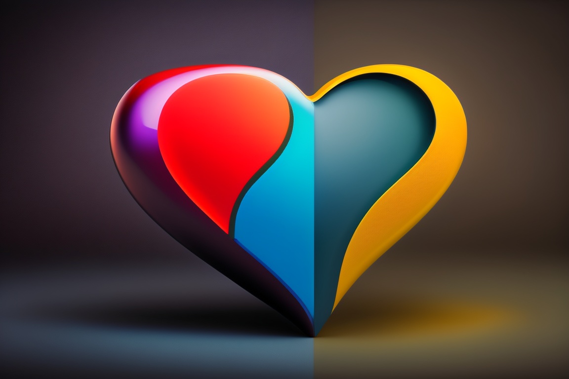 Lexica - Love and Friendship Visual: Two halves of a heart, one ...