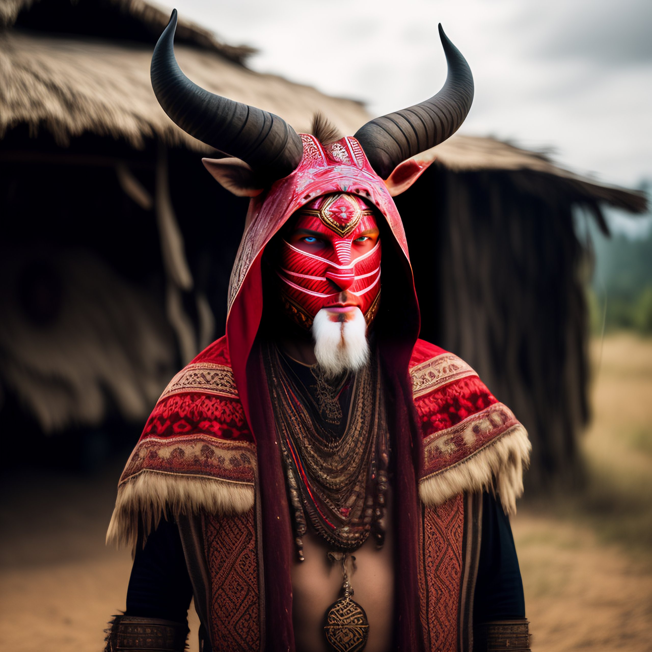 Lexica - Wide angle Environmental shot of a mysterikus slavic man ...