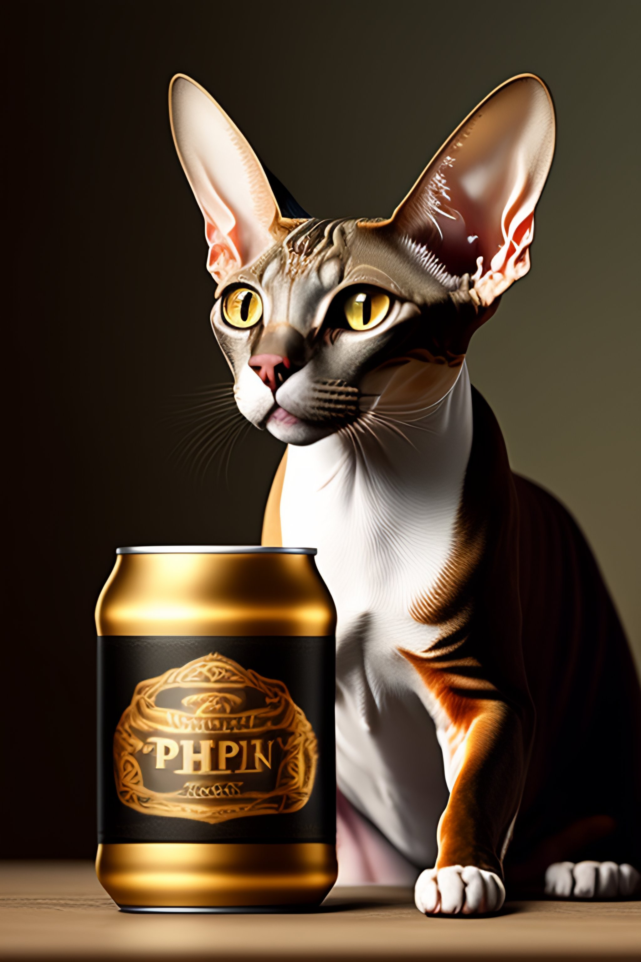 Lexica - Sphinx cat with beer