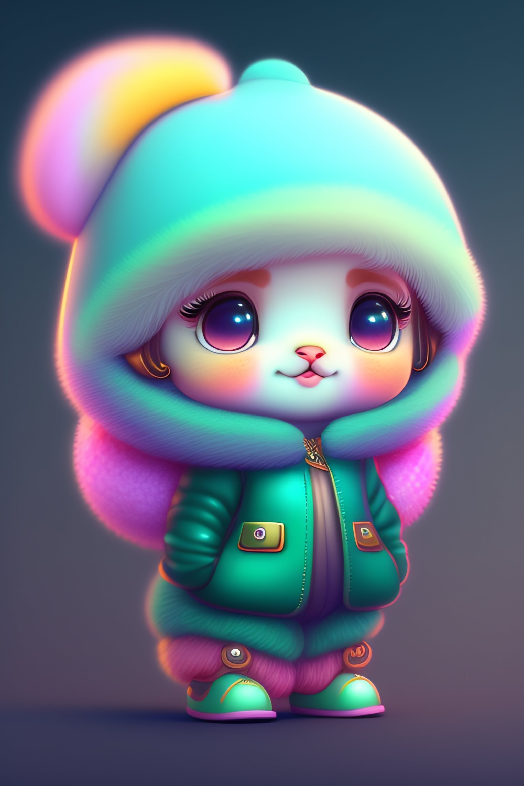 Lexica - Cute and adorable cartoon fluffy baby rhea, fantasy, dreamlike ...