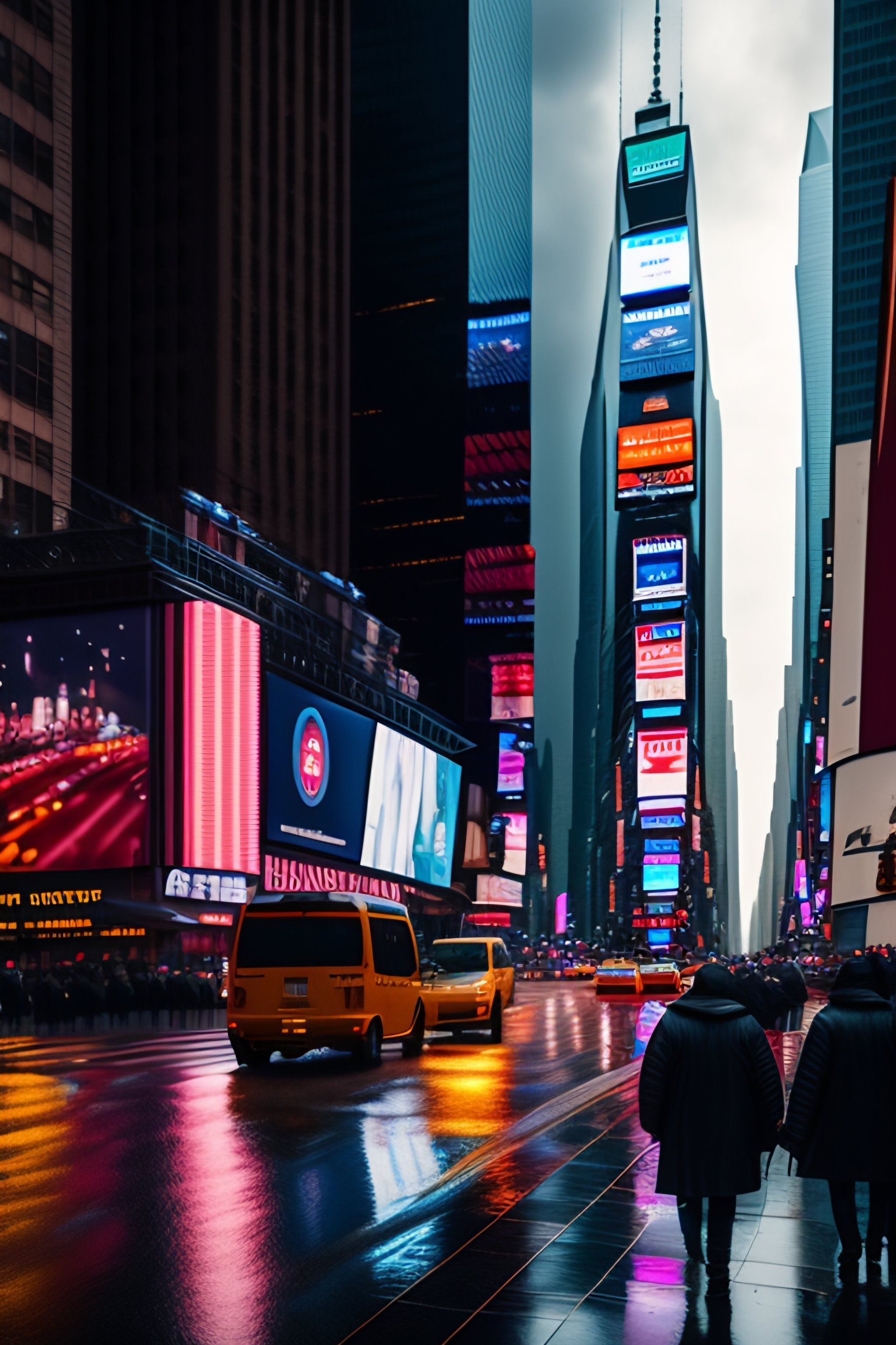Lexica - Rainy new york 4k times square
