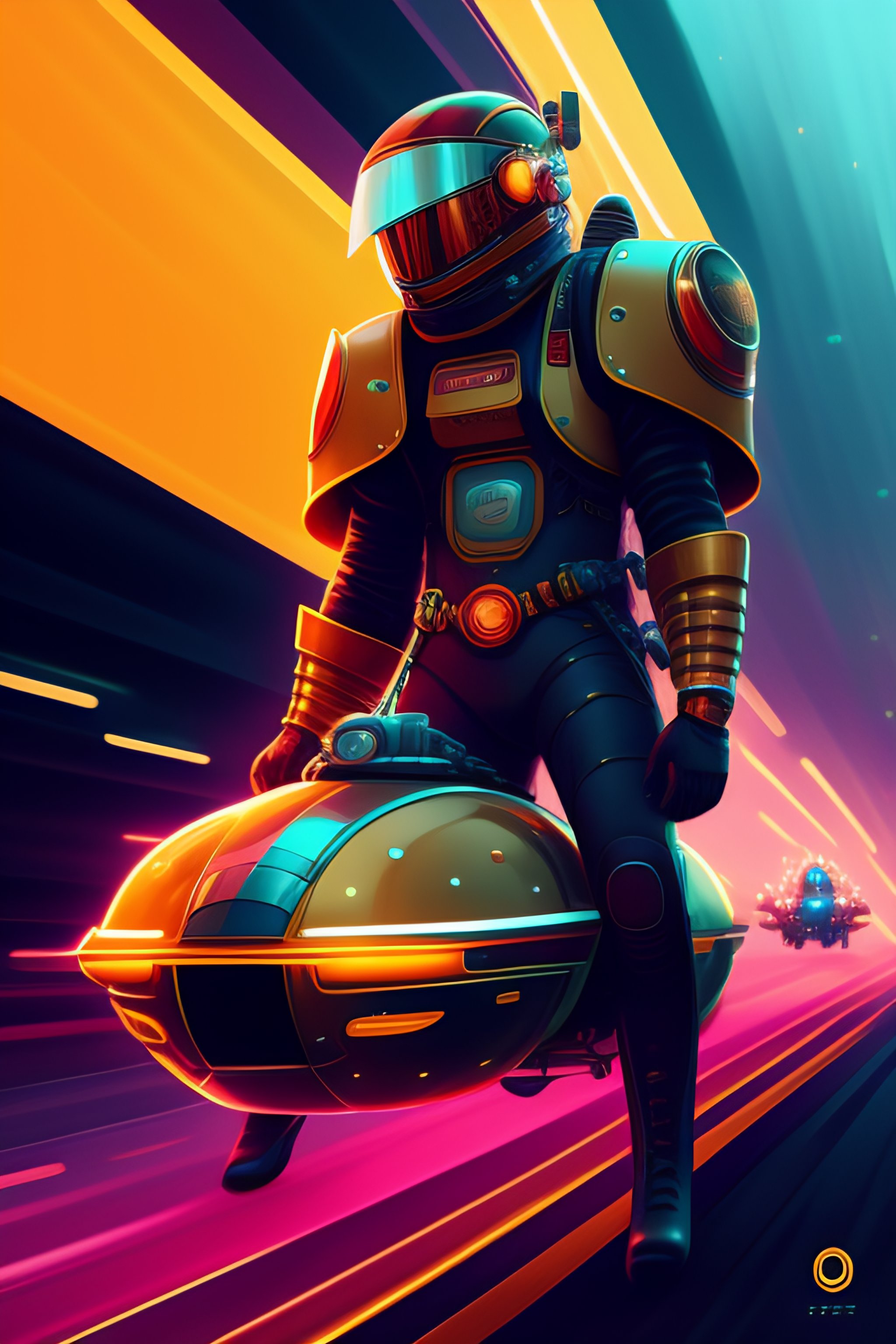 Lexica - Chris Evans driving a a steampunk-cyberpunk Jetpack, style of ...