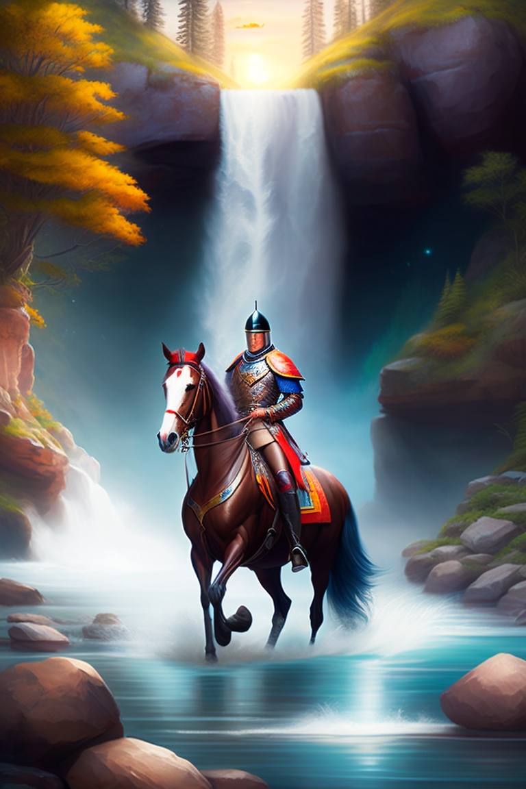 Lexica - The thundering sound of water echoes around a gallant knight ...