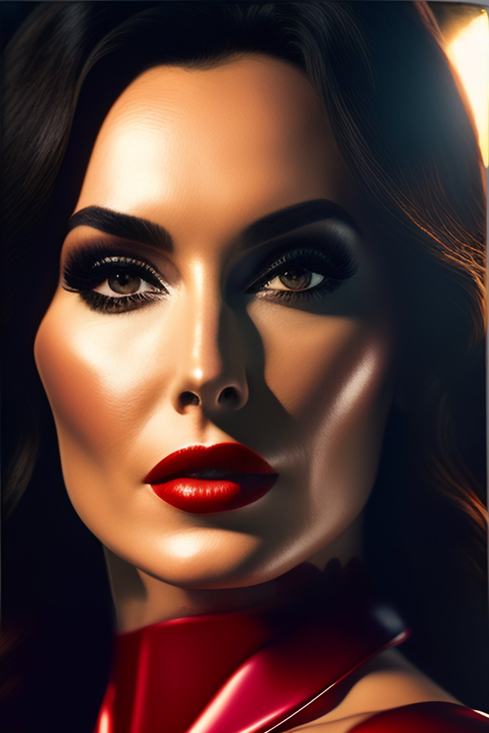 Lexica - Monica Bellucci,red lips,hot gorgerous makeup, wearing dress ...