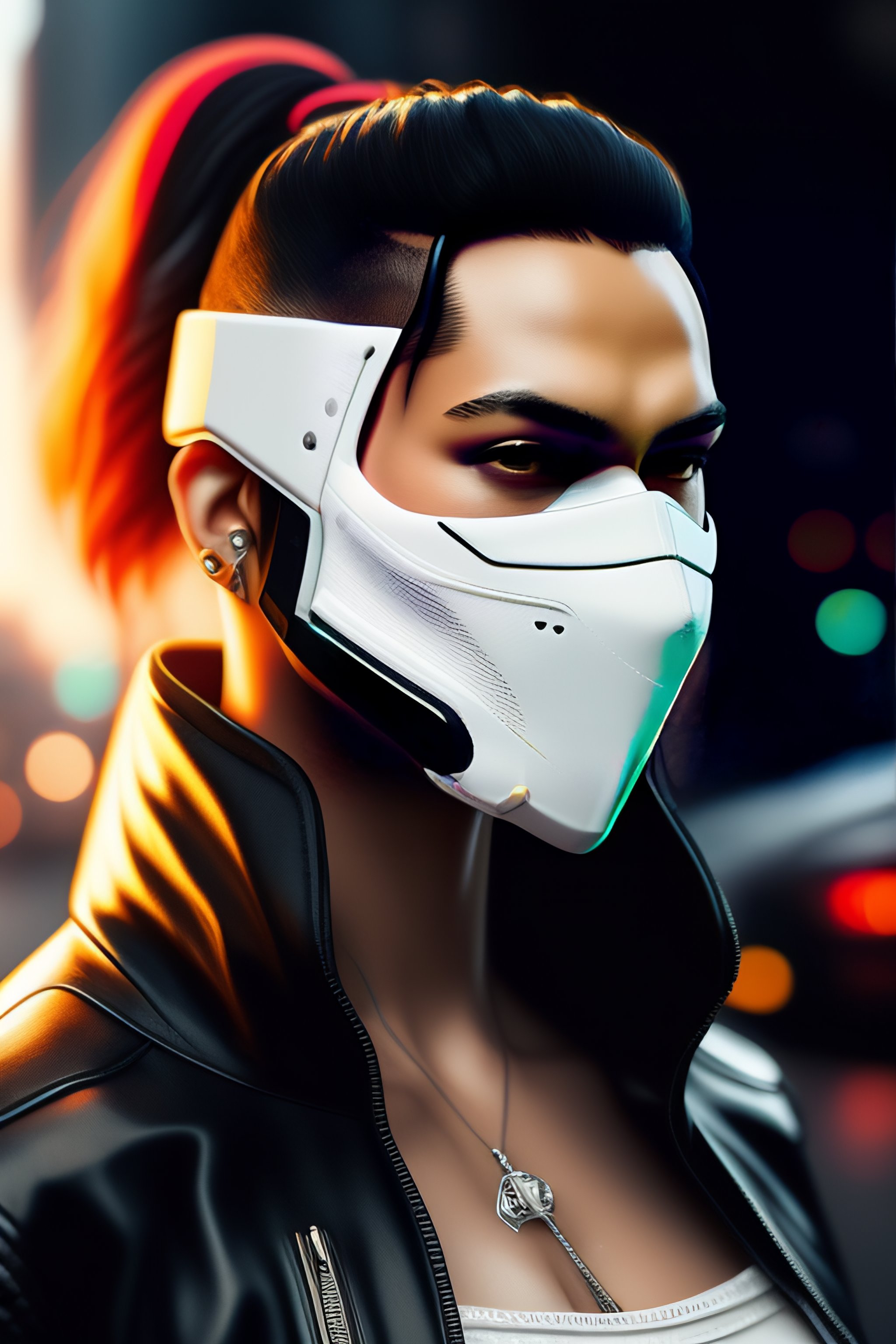Lexica - Cyberpunk 2077 mask man white