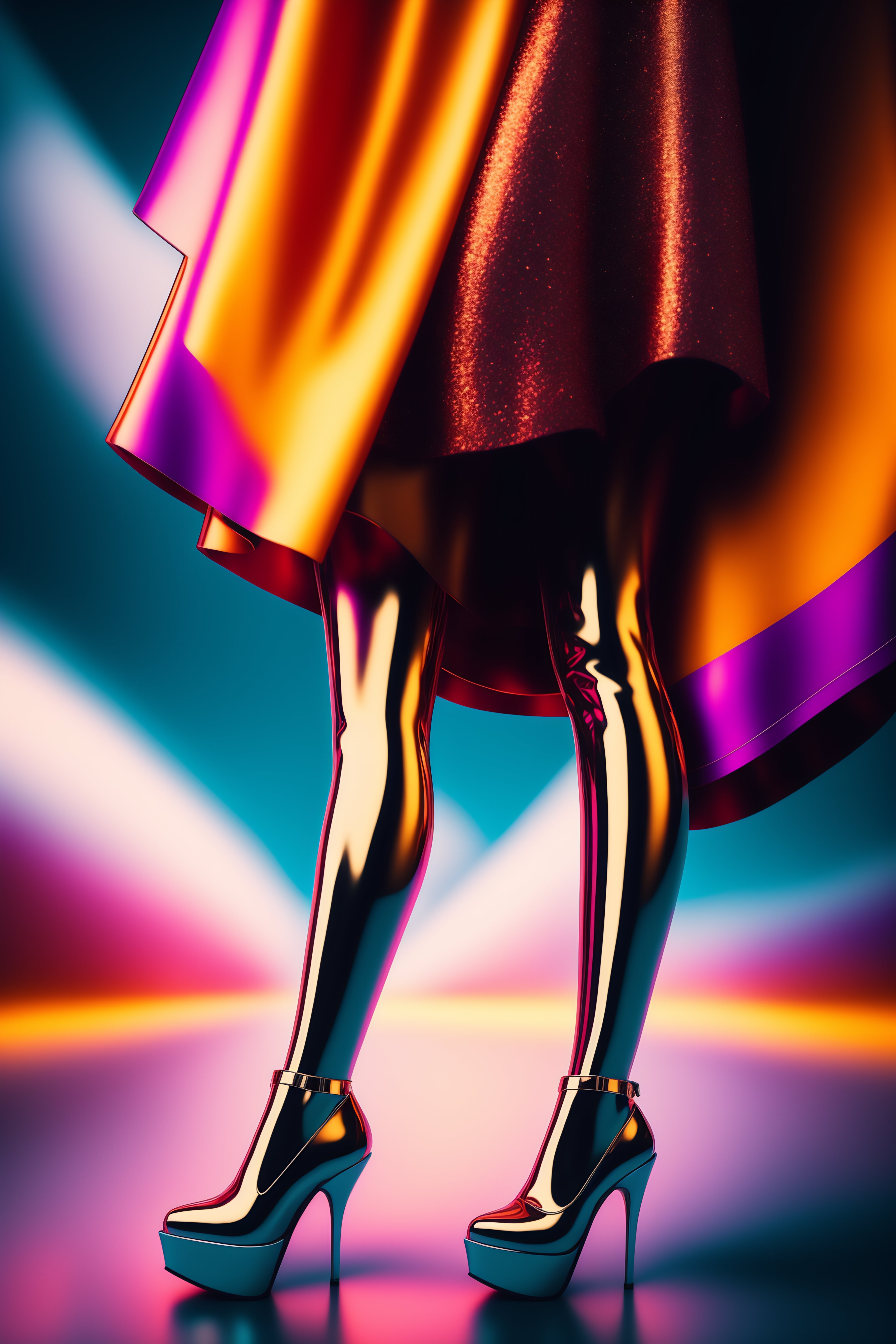 Lexica - Ultra hd! Realistic! abstract, edgy girl's legs, platform ...