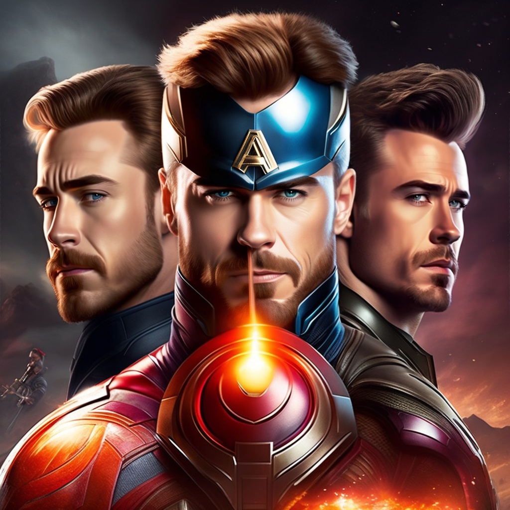 Lexica - Robert downey jr, chris evans and Chris Hemsworth on a dark ...