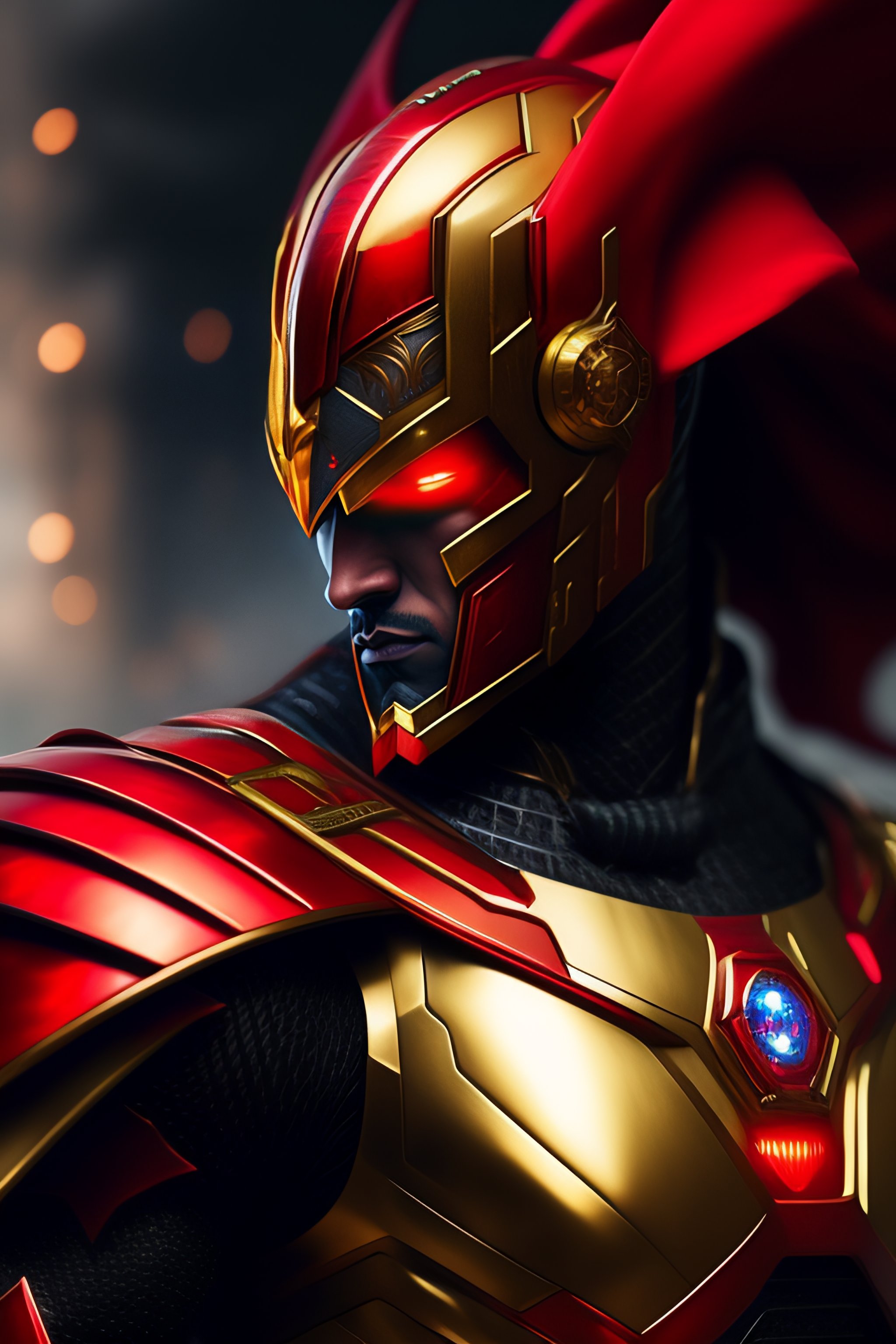 Lexica - The conqueror super villain, cyborg, robotic armor crimson ...